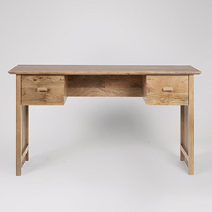 Maltby Mid-Century Desk in Natural Oak-Stained Mango Wood | Swoon