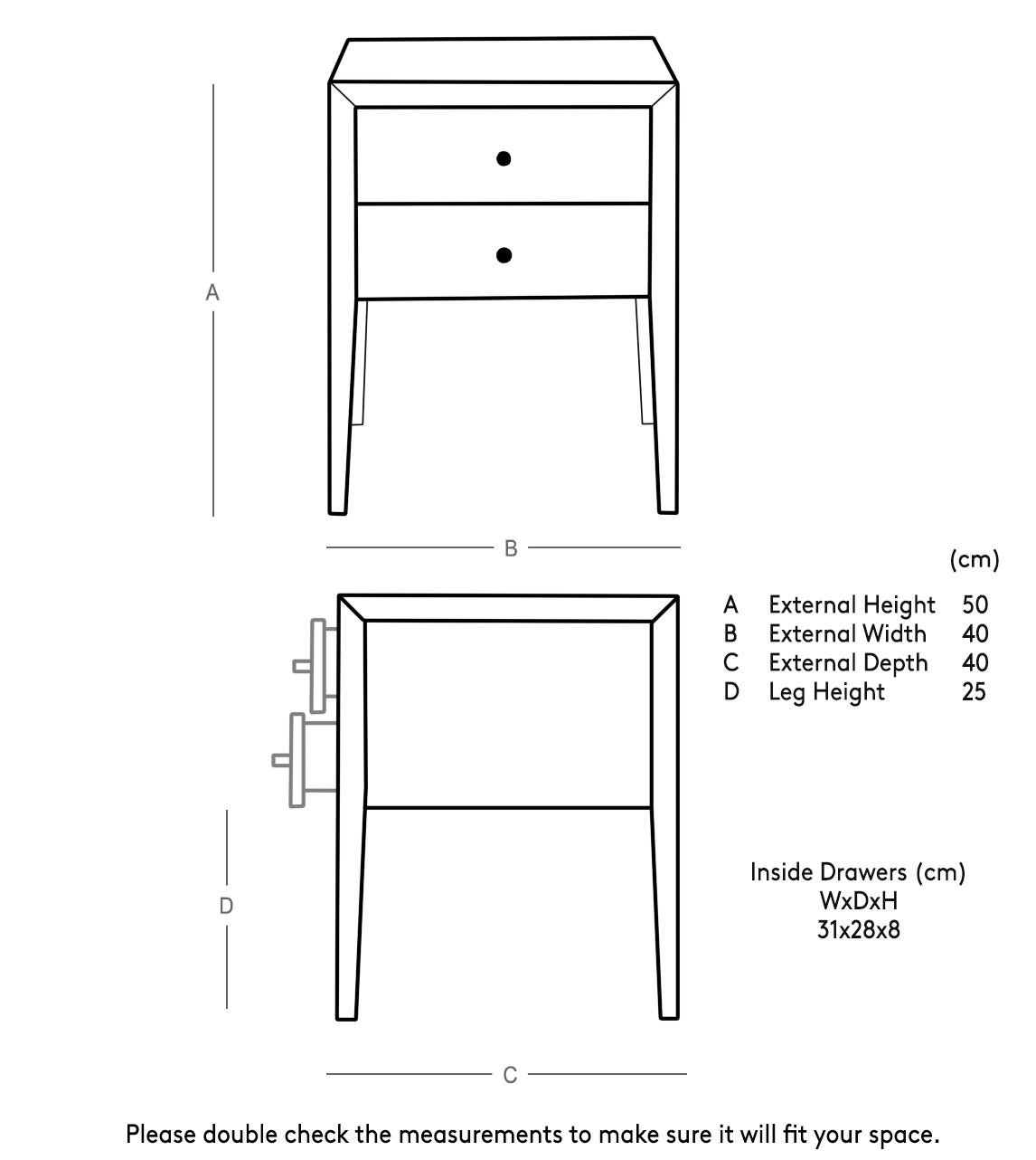 Valente Bedside Table, Deco Style in Dark Mango Wood | Swoon