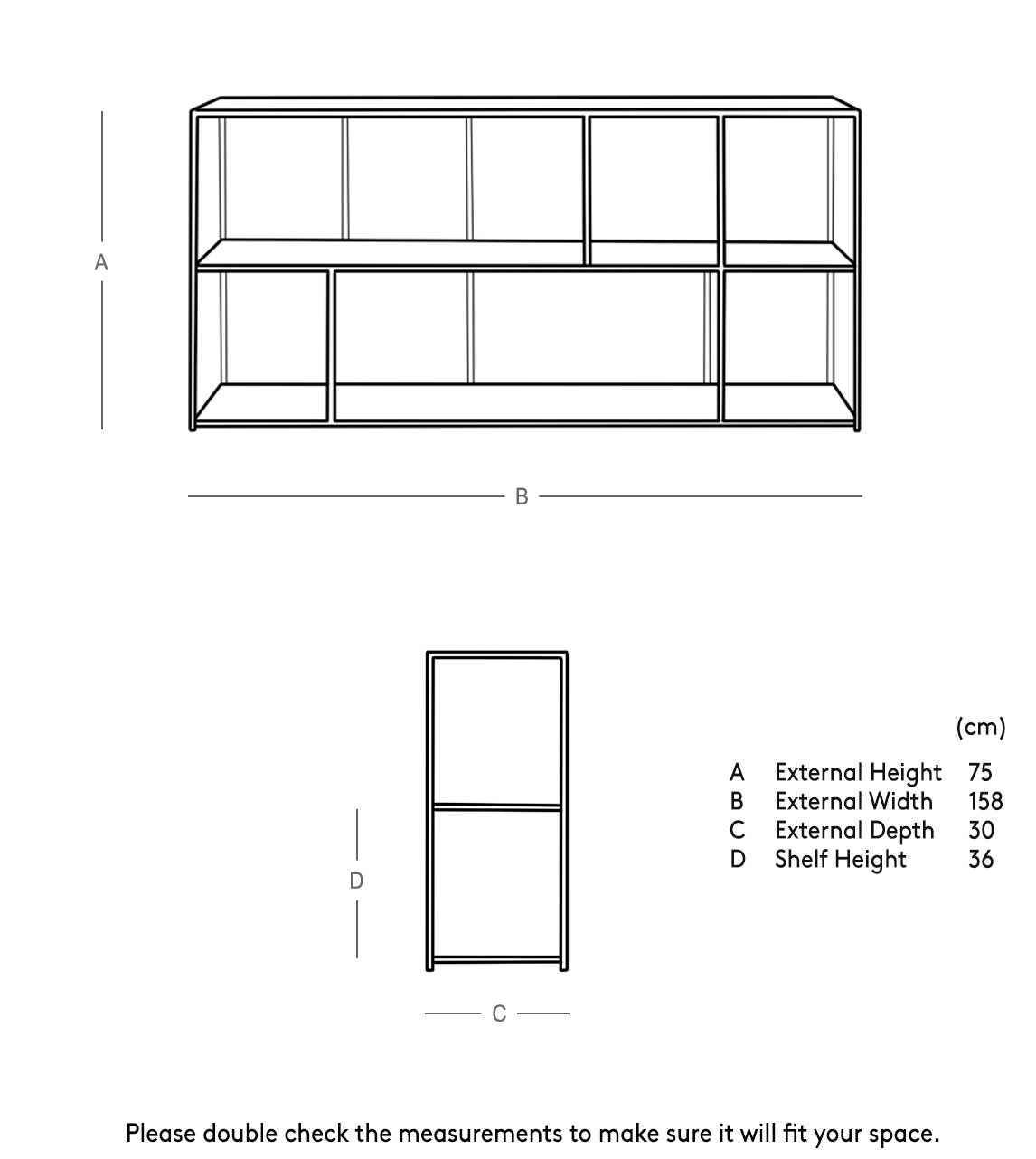 Aero Low Shelving Unit in Large Brass | Swoon