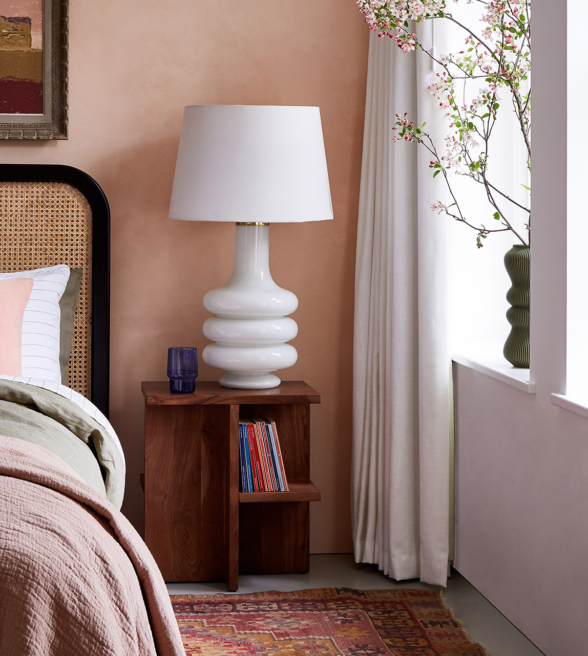 Exe Scandi Side Table in Dark Brown Acacia | Swoon