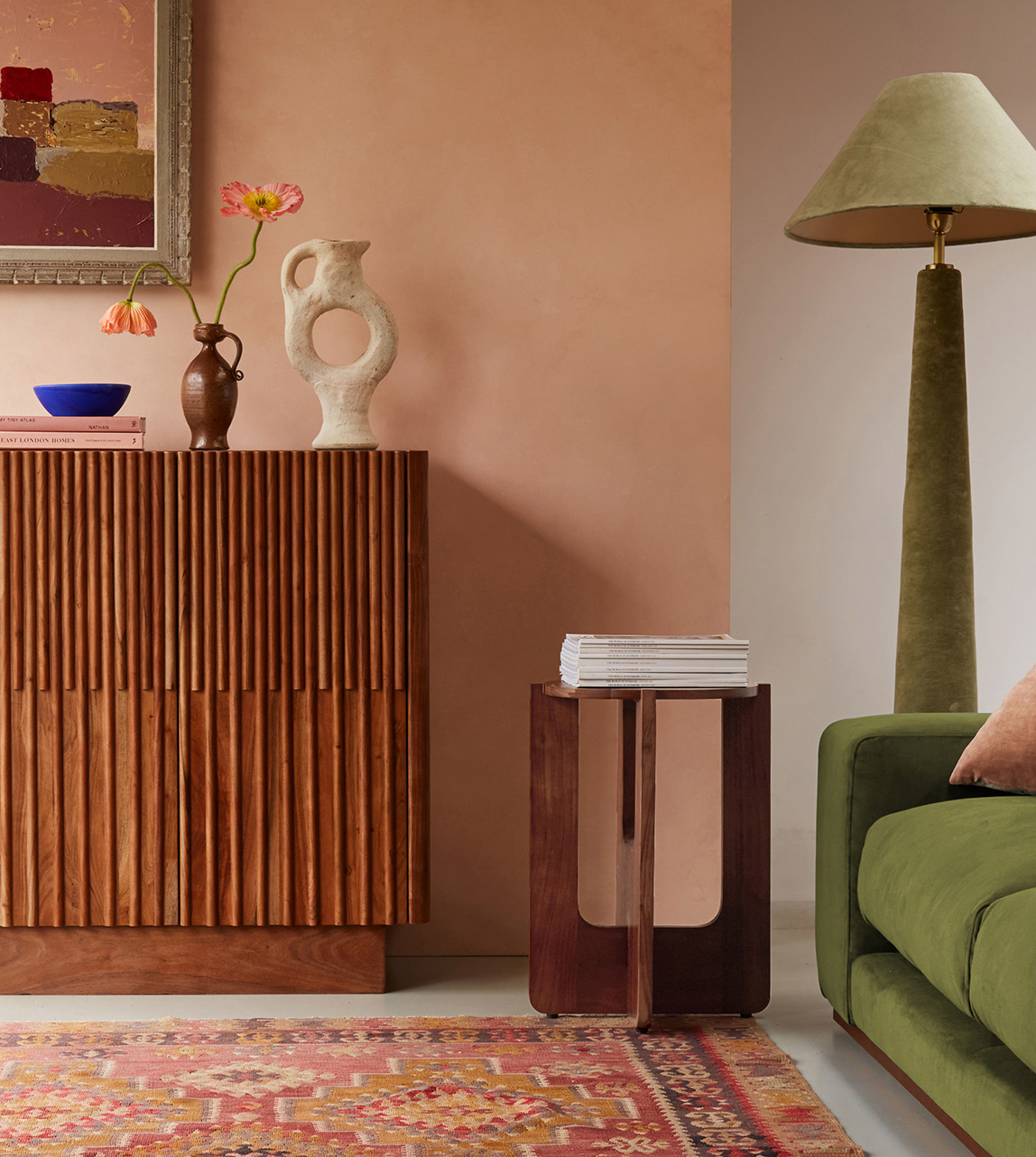 Medway Contemporary Side Table in Dark Brown Acacia | Swoon