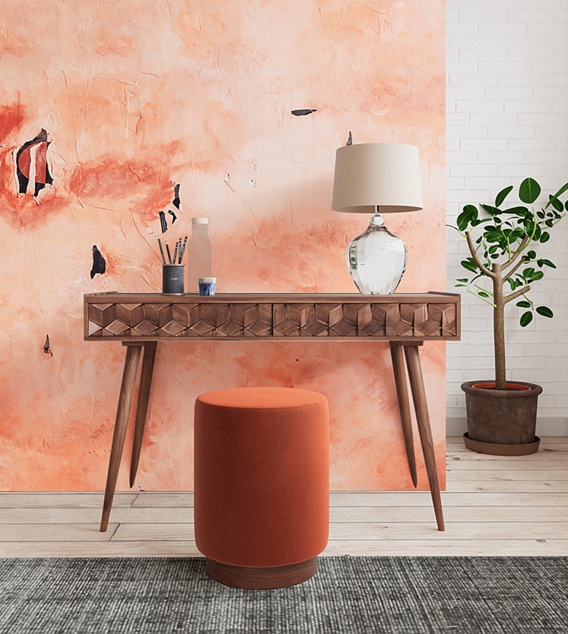 Terning Mid-Century Desk in Dark Brown Acacia | Swoon