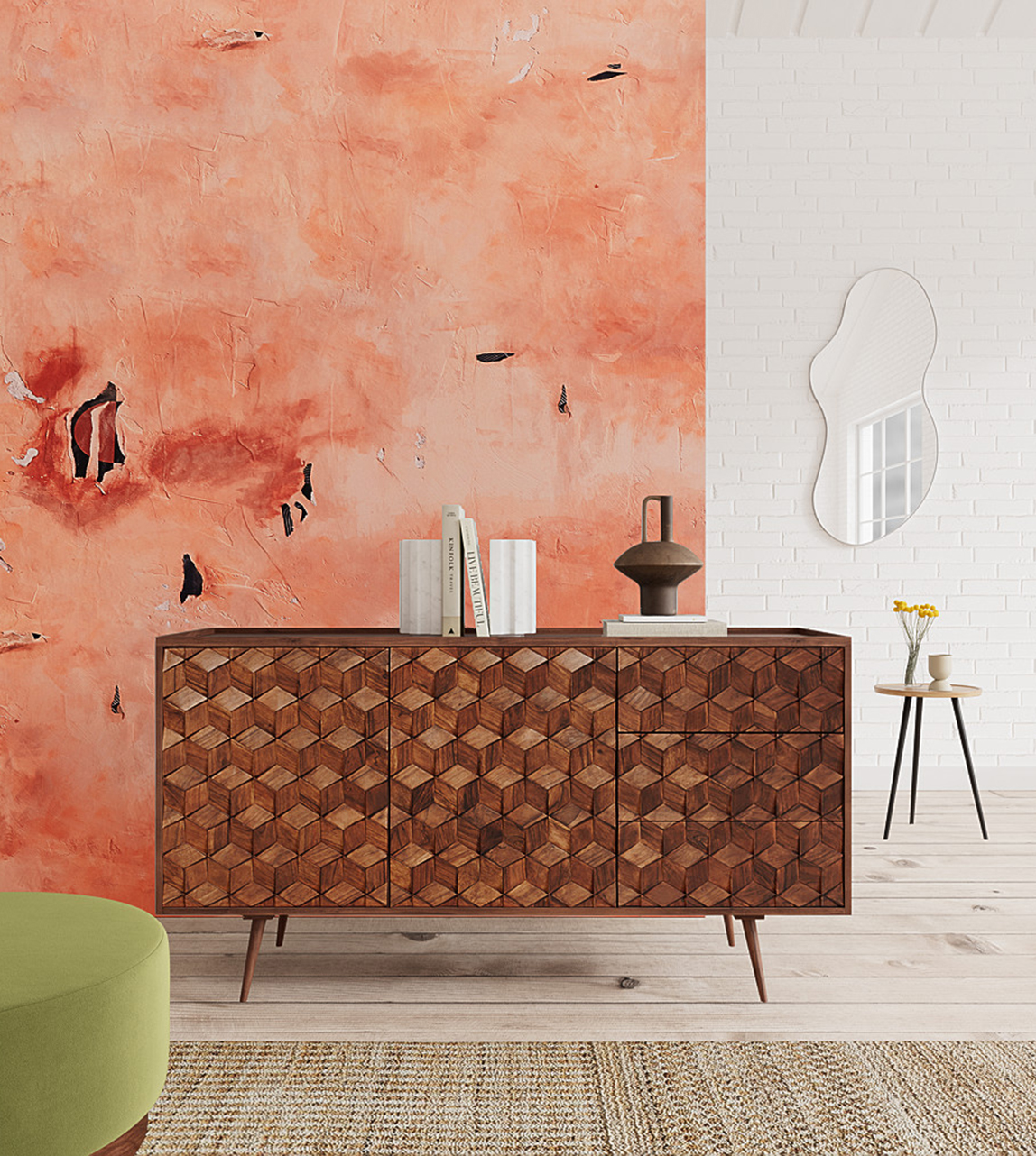 Terning Sideboard, Mid-Century Style in Acacia | Swoon