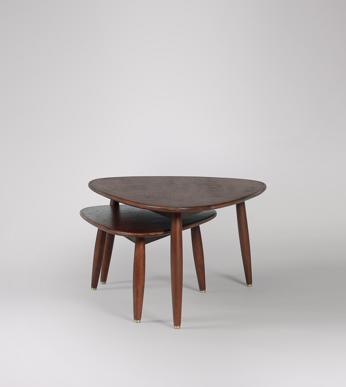 Abel Mid-century Nesting Coffee Tables in Light Brown Mango Wood ...