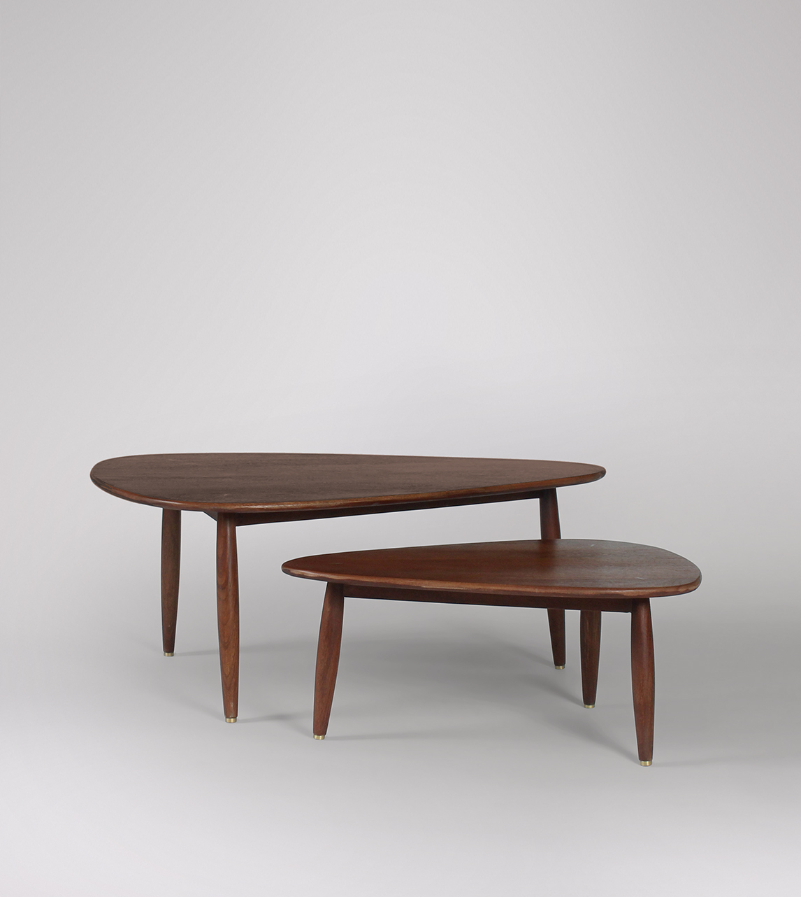 Abel Mid-century Nesting Coffee Tables in Light Brown Mango Wood ...