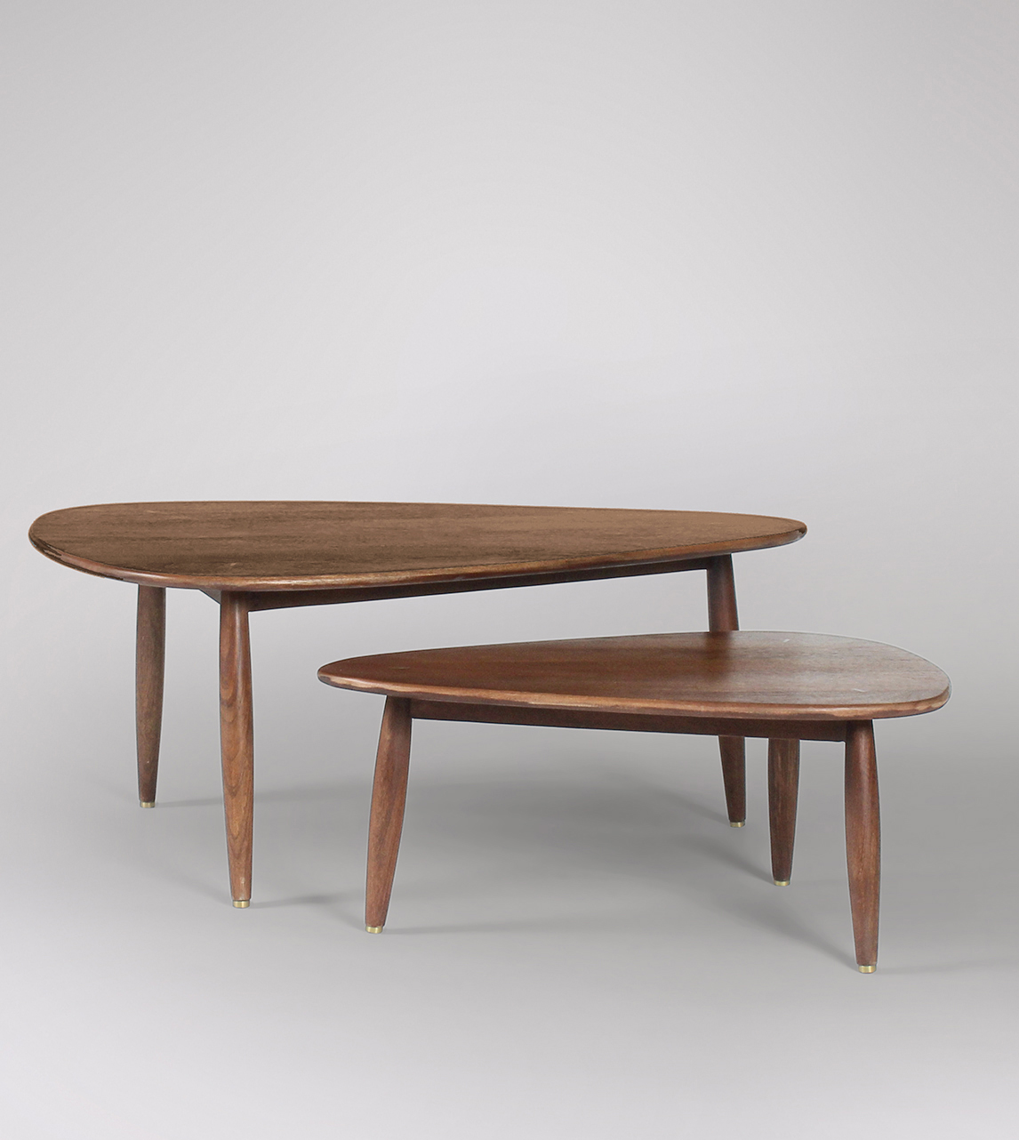 Abel Mid-century Nesting Coffee Tables in Light Brown Mango Wood ...