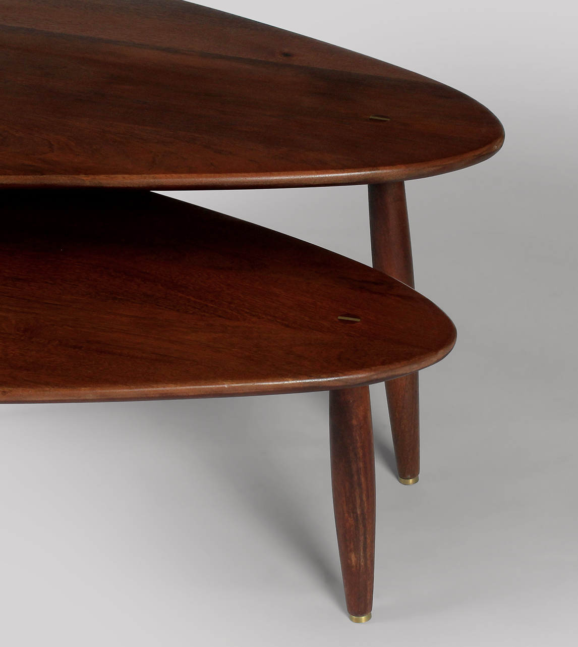 Abel Mid-century Nesting Coffee Tables in Light Brown Mango Wood ...