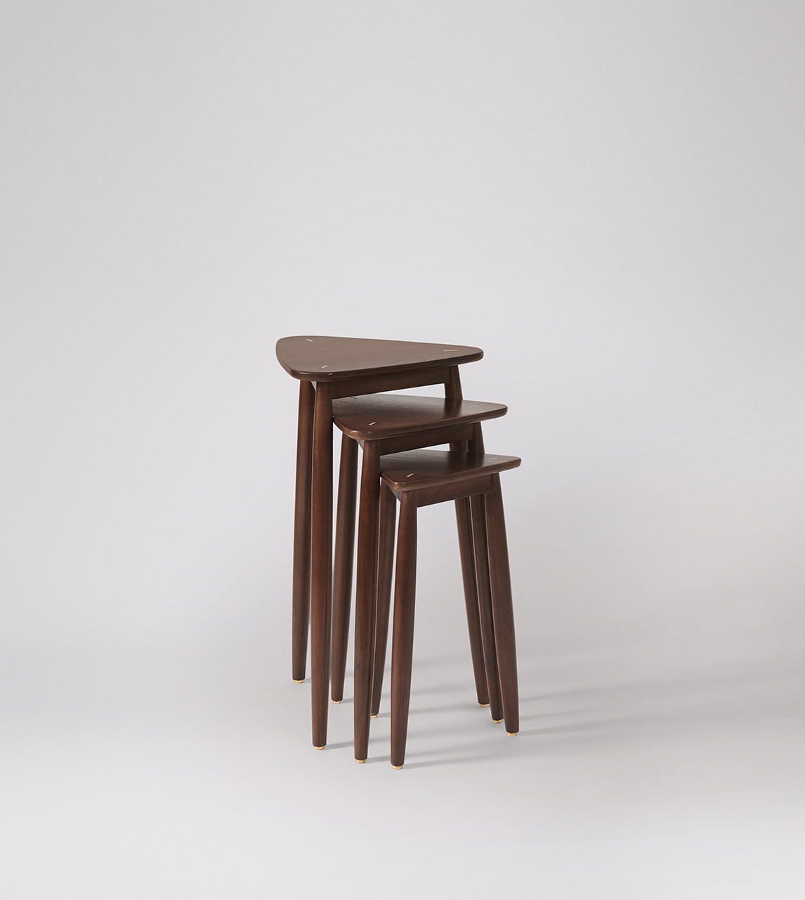 Abel Mid-Century Nesting Side Table Set in Mango Wood | Swoon