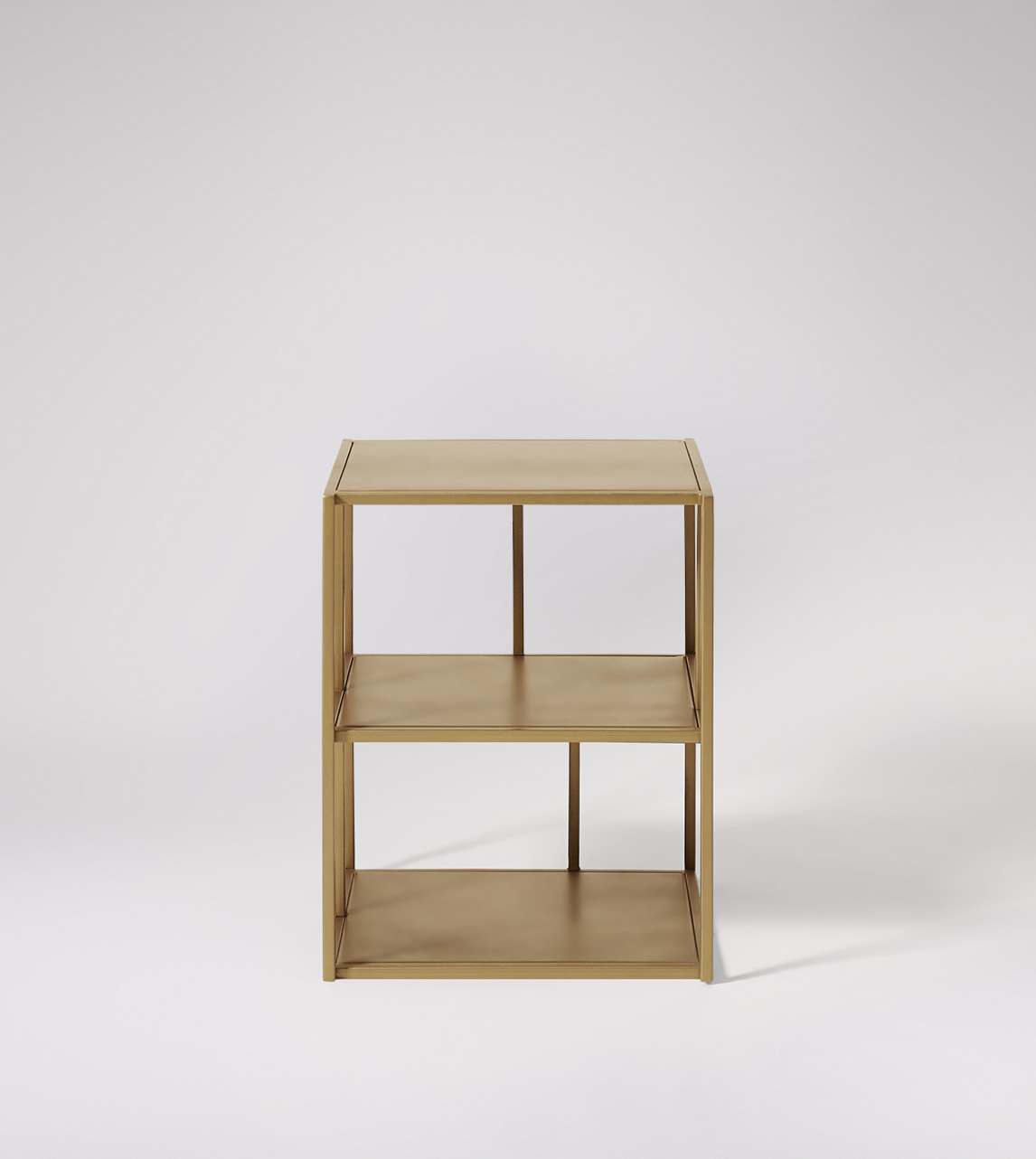 Aero Industrial Bedside Table in Brass | Swoon