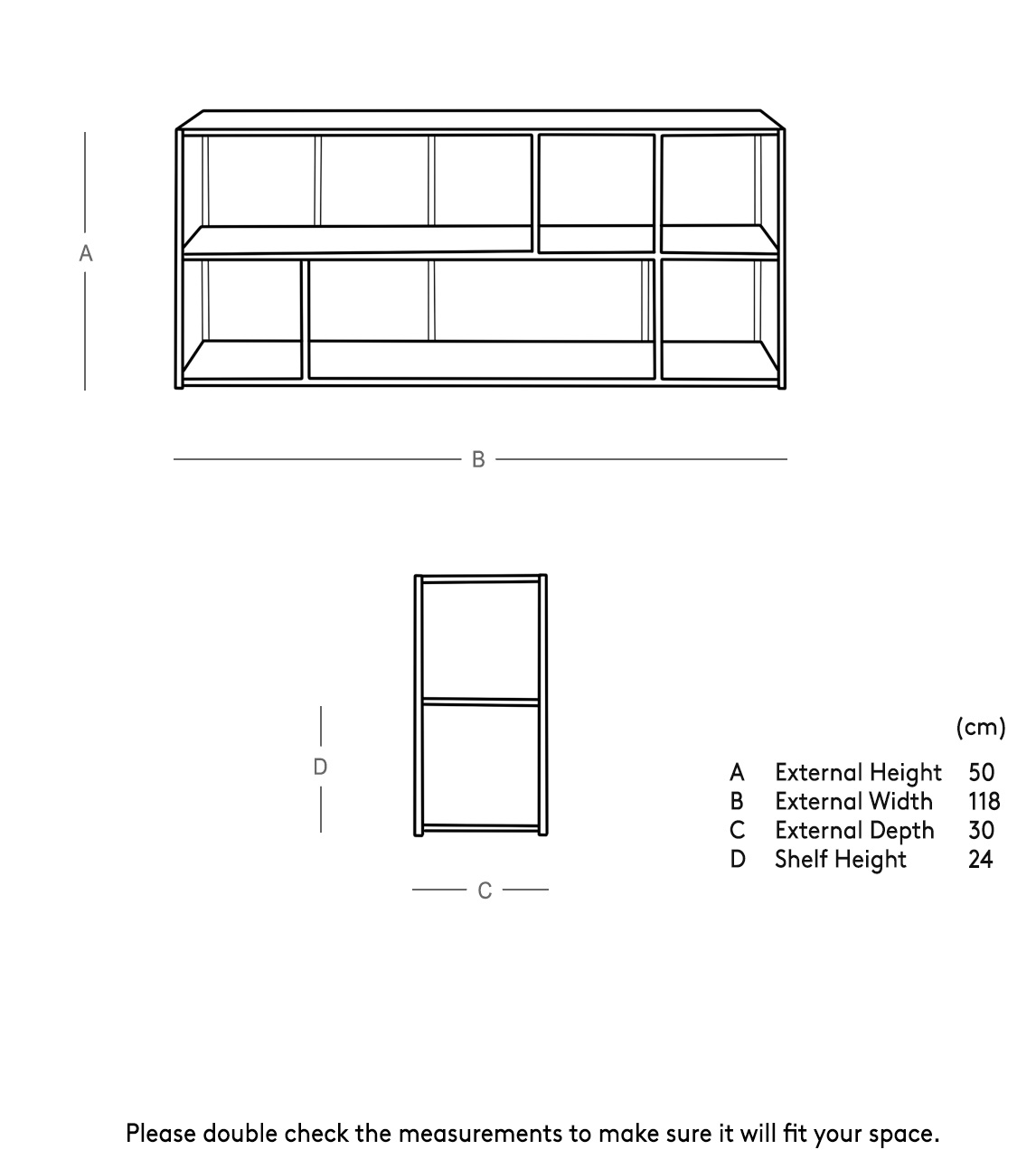 Aero Small Low Shelving in Brass | Swoon