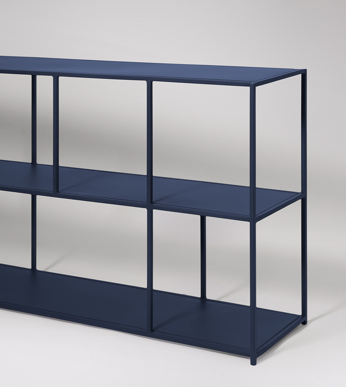 Aero Industrial Low Shelving Unit in Blue | Swoon