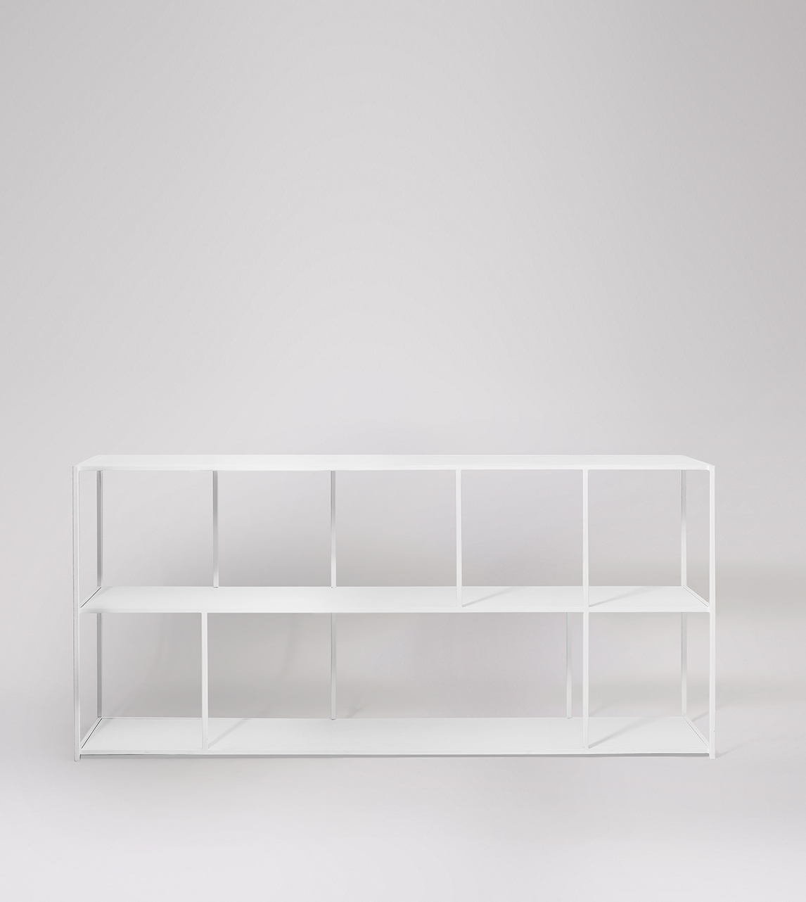 Aero Industrial Low Shelving Unit in White | Swoon