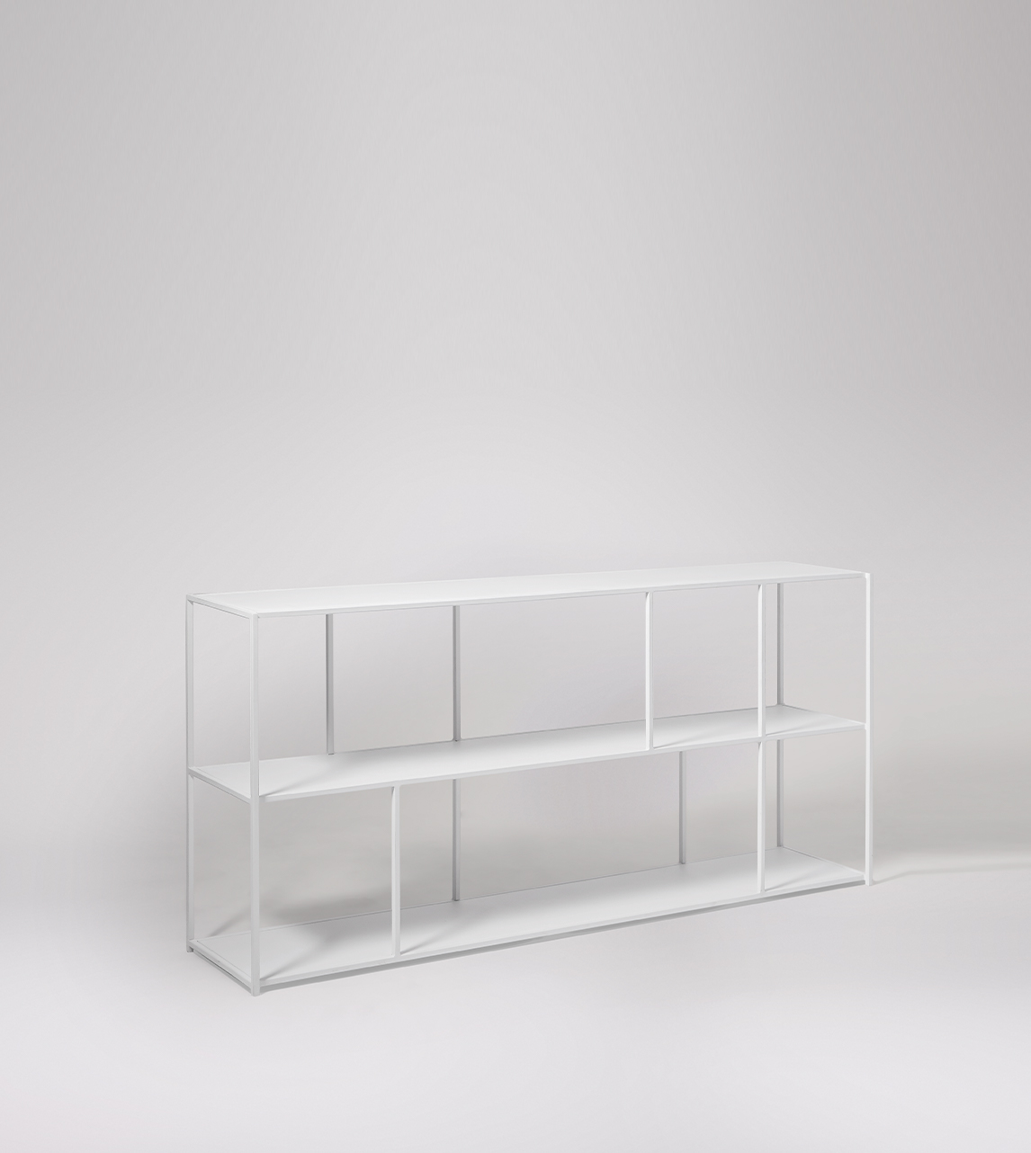Aero Industrial Low Shelving Unit in White | Swoon