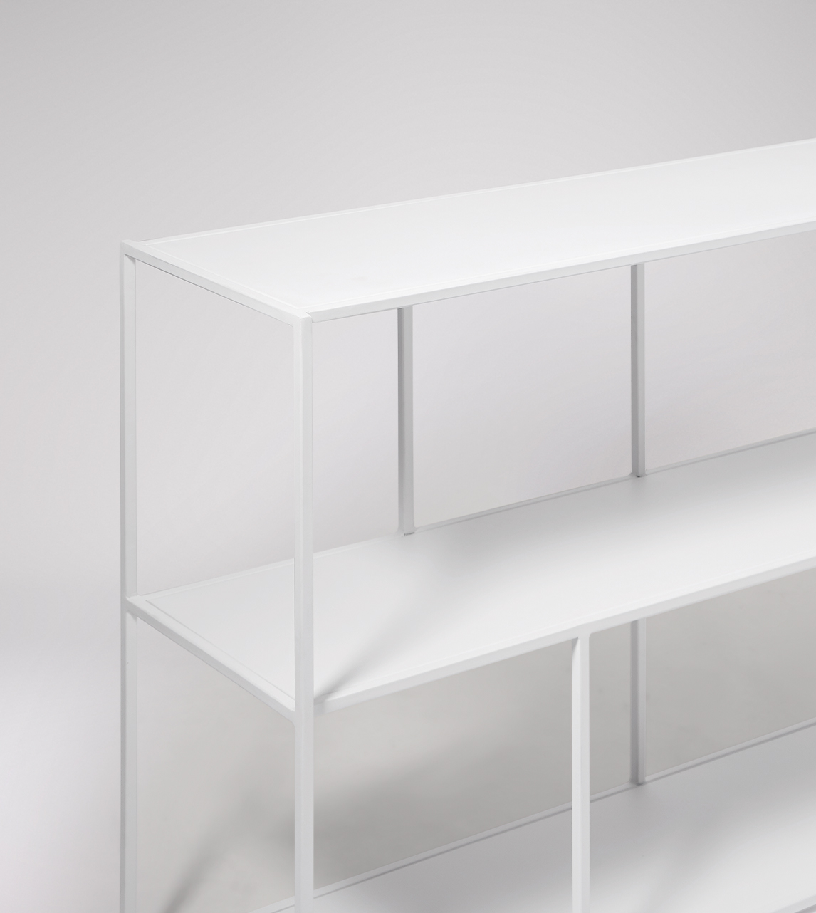 Aero Industrial Low Shelving Unit in White | Swoon