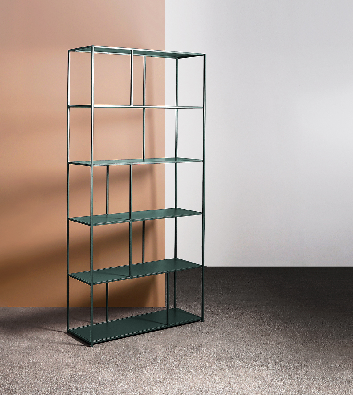 Aero Industrial Shelving Unit in Green | Swoon