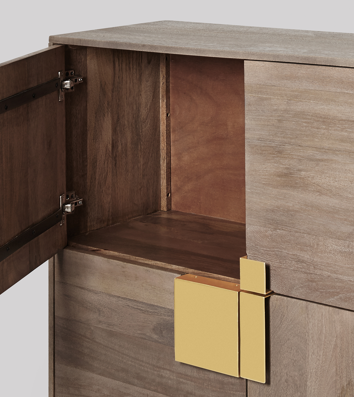 Banner Cabinet, Mango Wood And Charcoal | Swoon