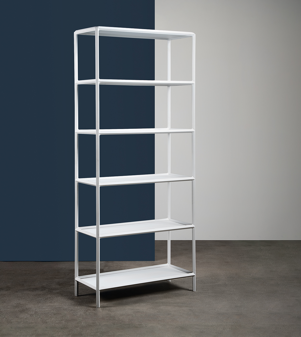 Beckett Mid Century Shelving Unit in Matt White | Swoon