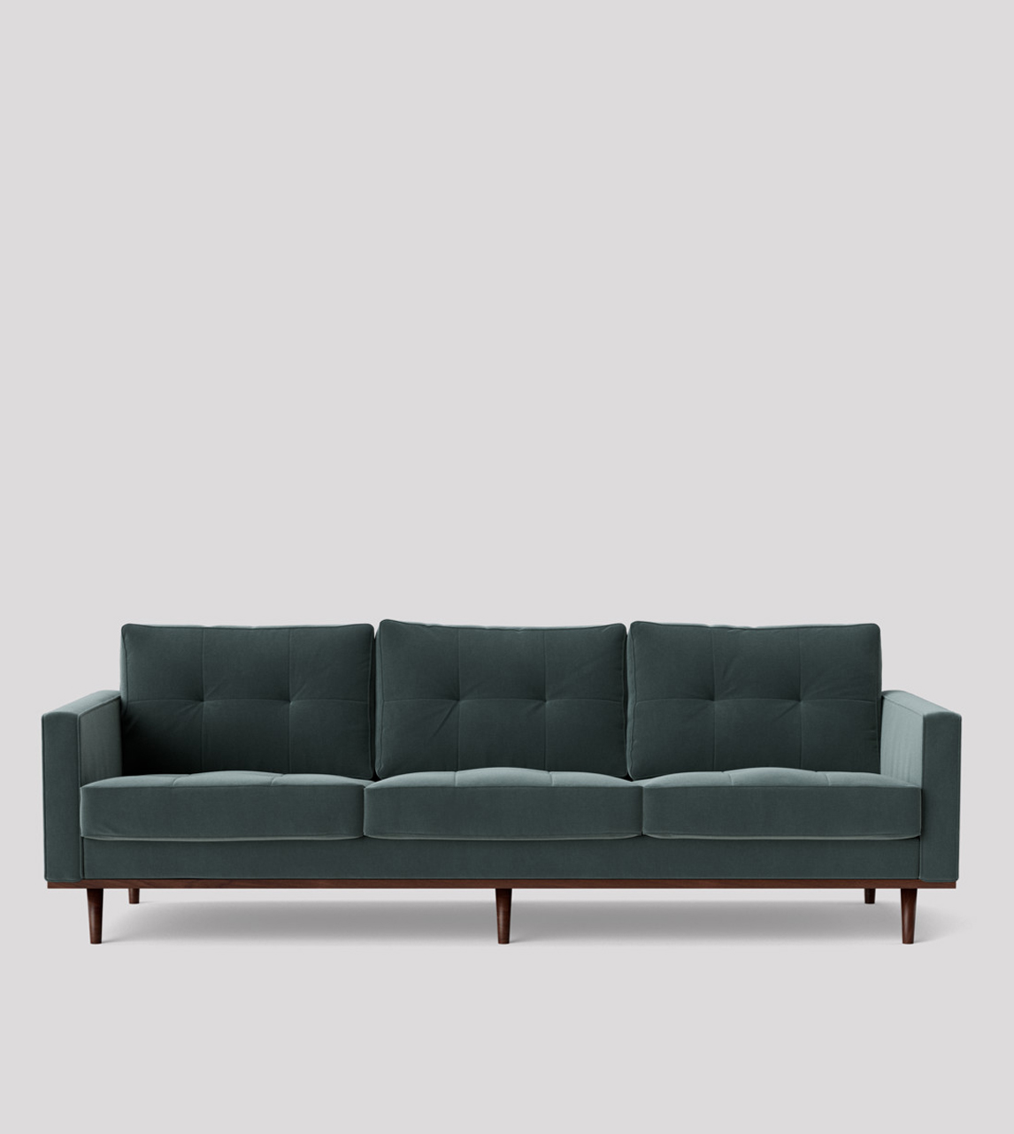 Berlin Four-seater Sofa in Hydro Crushed Velvet with Dark Feet | Swoon
