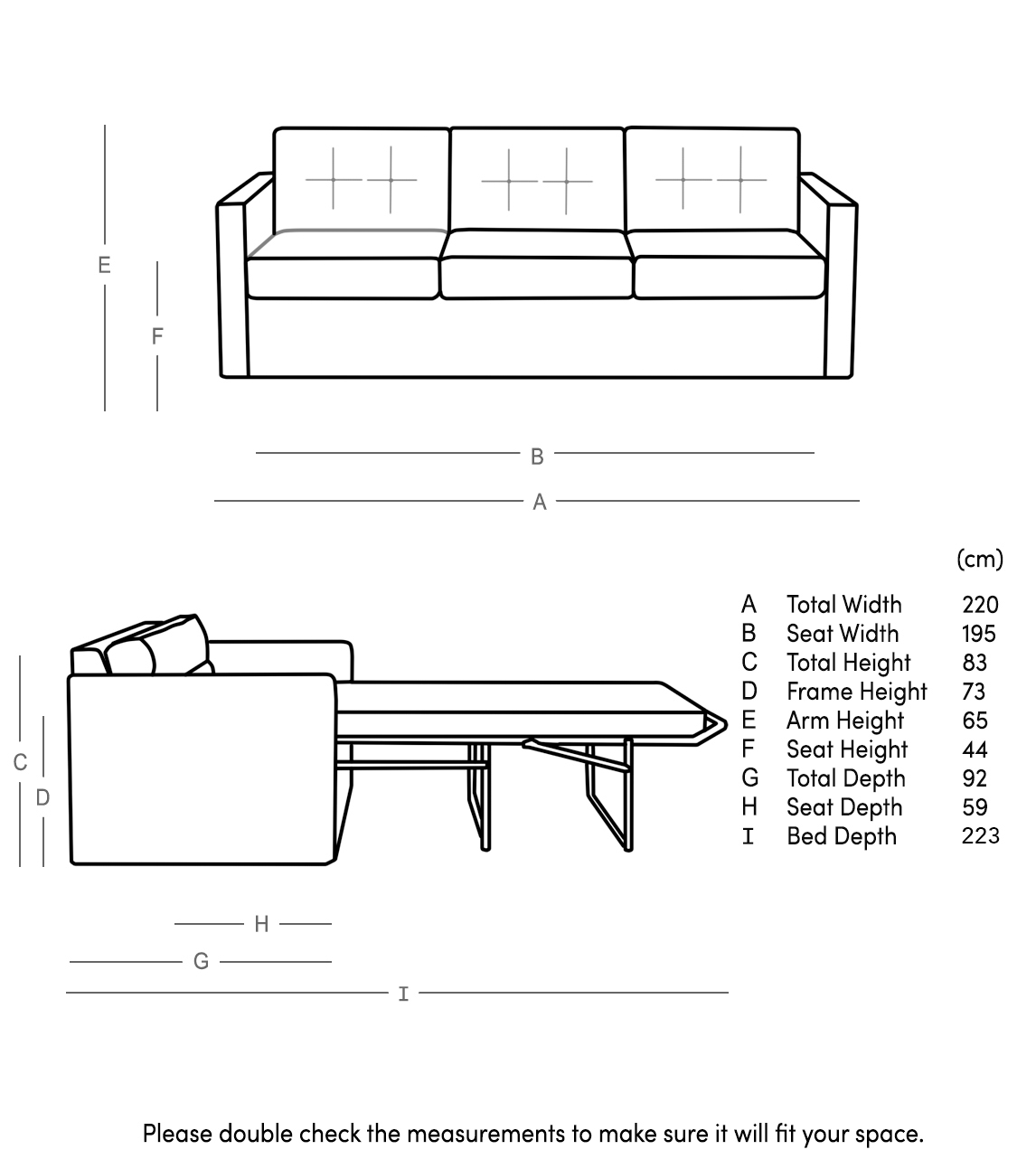 Berlin Three-seater Sofa Bed | Swoon