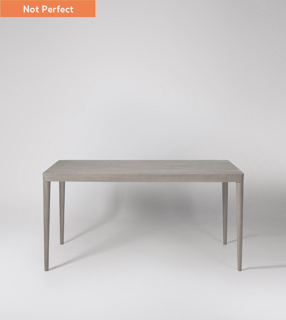 Bjorn Scandi Style Six-Seater Dining Table in Brass & Sandblasted Grey ...