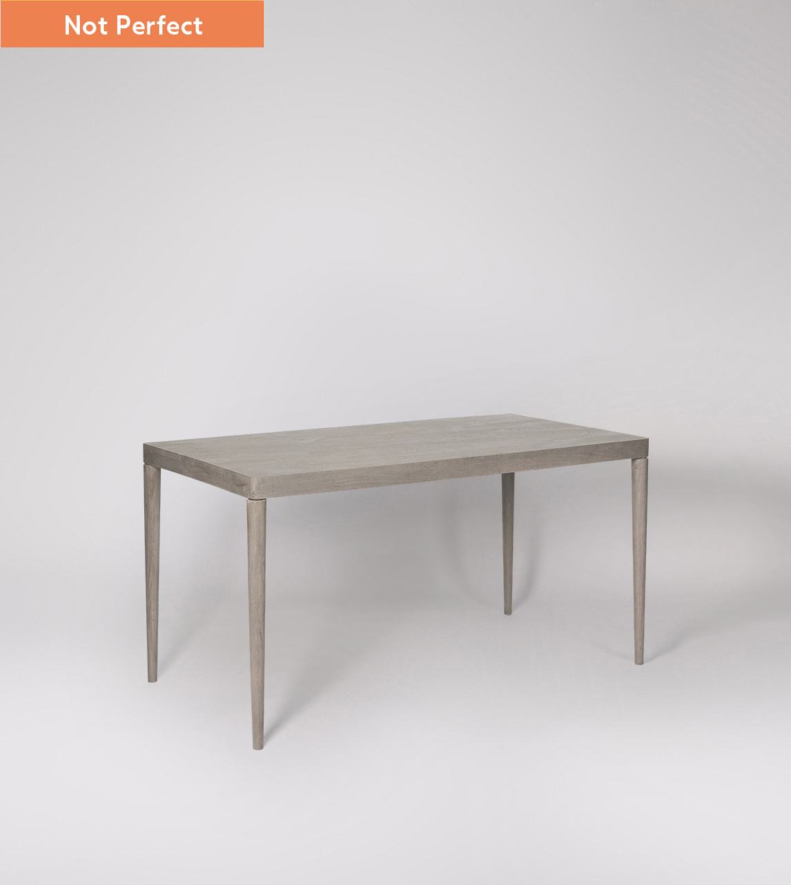 Bjorn Scandi Style Six-Seater Dining Table in Brass & Sandblasted Grey ...