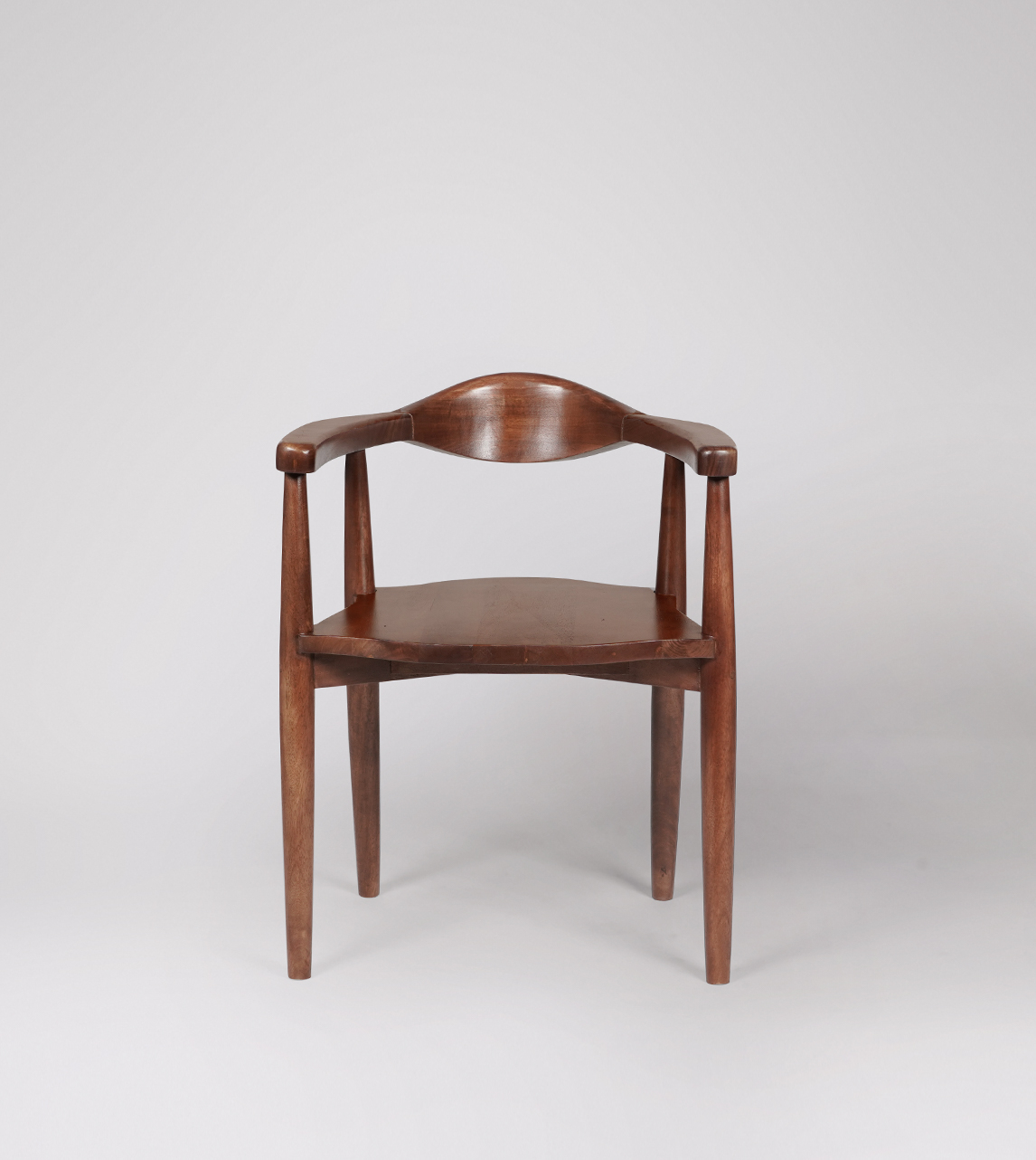 Braga Maximalist Dining Chair in Dark Brown Mango Wood | Swoon