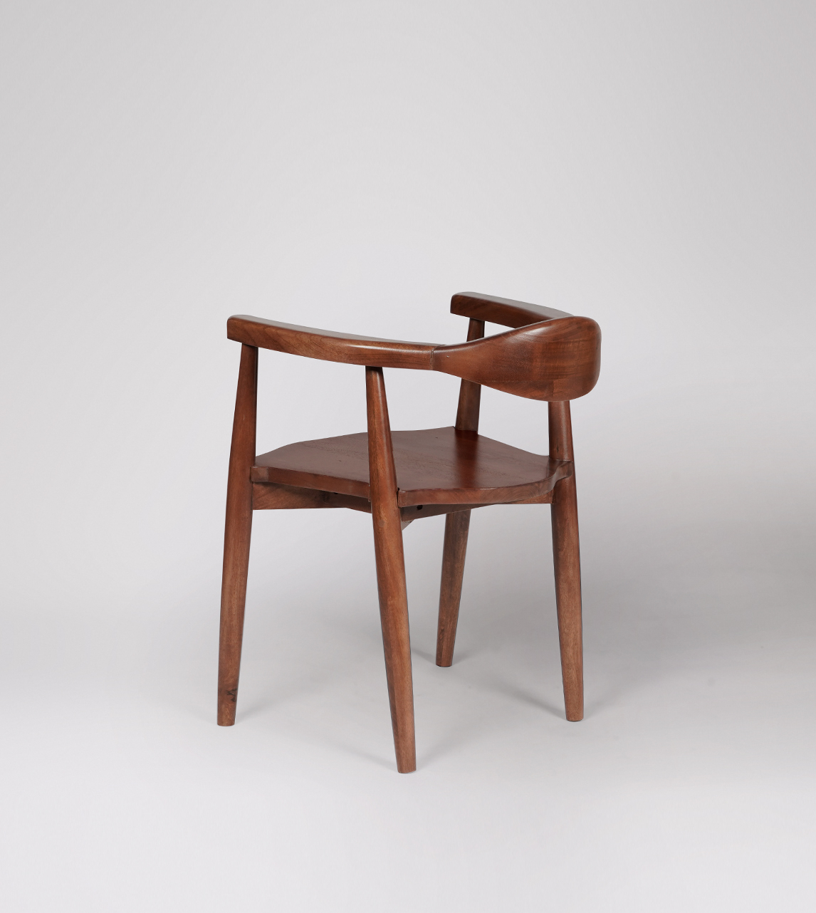 Braga Maximalist Dining Chair in Dark Brown Mango Wood | Swoon