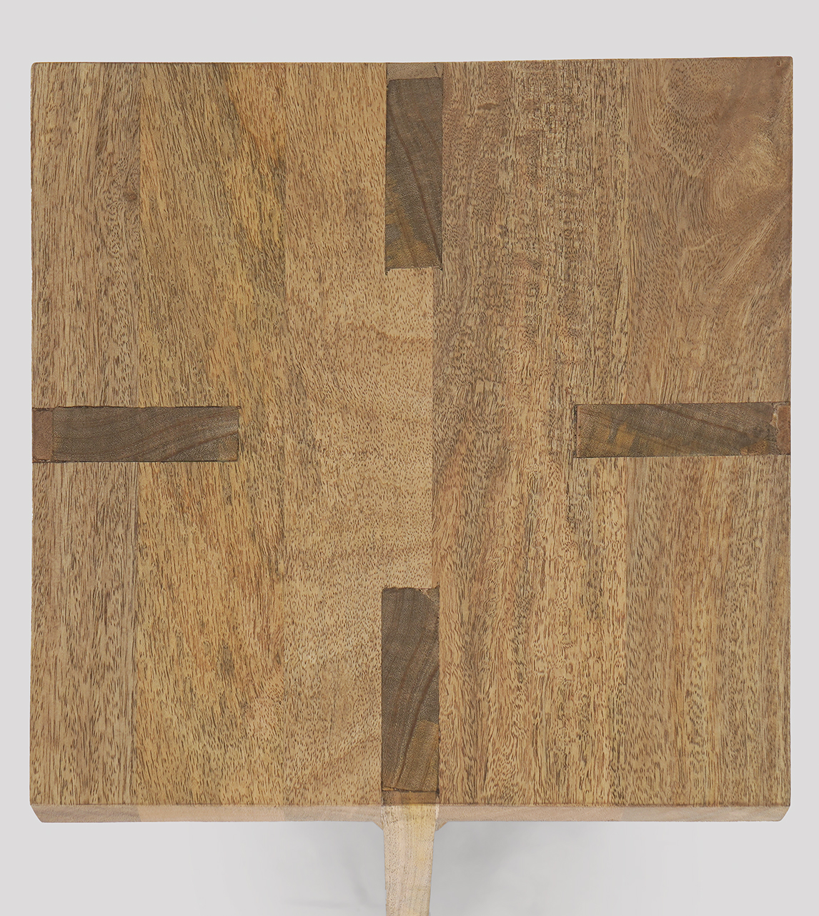 Brede Contemporary Side Table in Natural Oak-Stained Mango Wood | Swoon