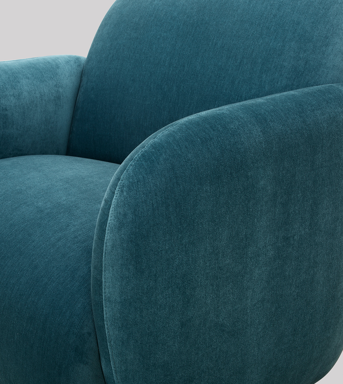 Briar Contemporary Armchair in Turquoise Velvet | Swoon