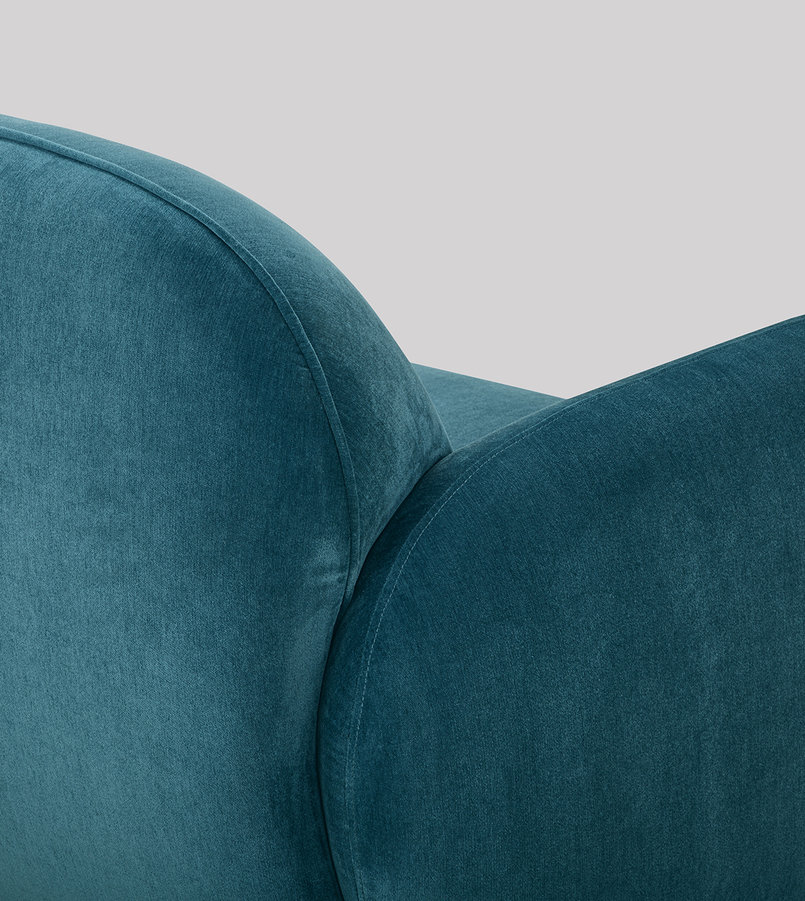 Briar Contemporary Three-seater Sofa in Turquoise Velvet | Swoon
