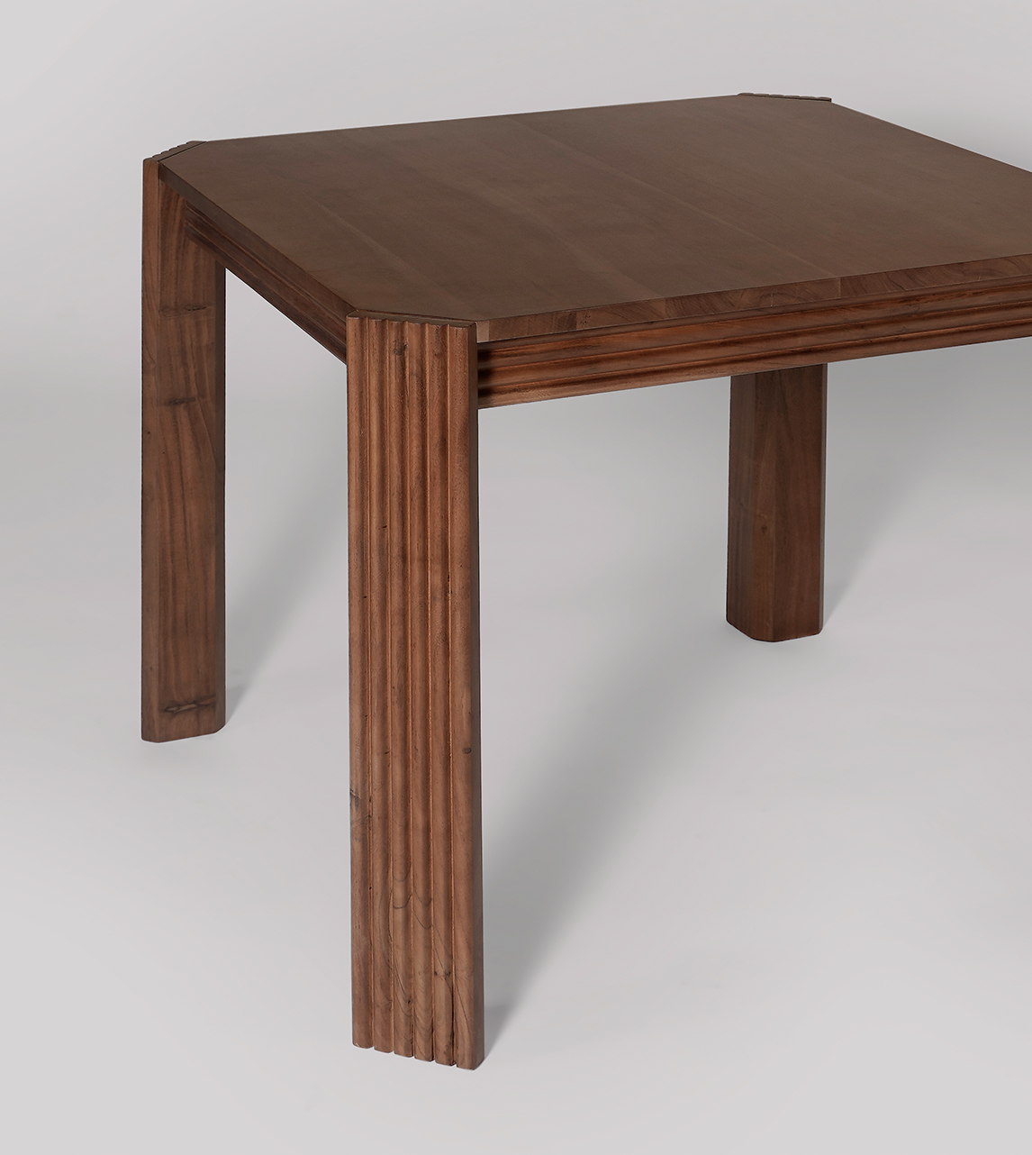 Cameron Scandi Four-seater Dining Table in Dark Brown Acacia | Swoon