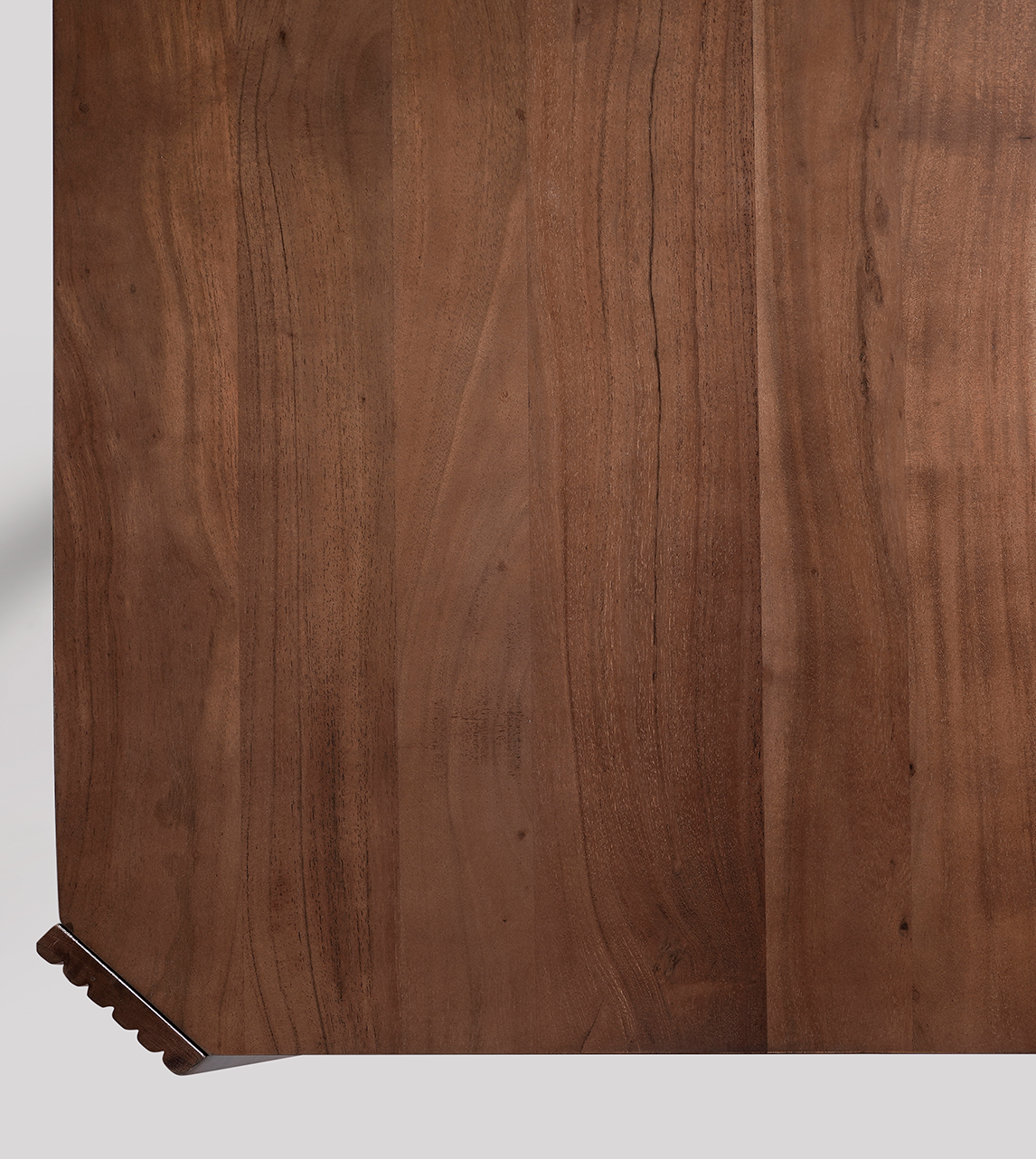 Cameron Scandi Four-seater Dining Table in Dark Brown Acacia | Swoon