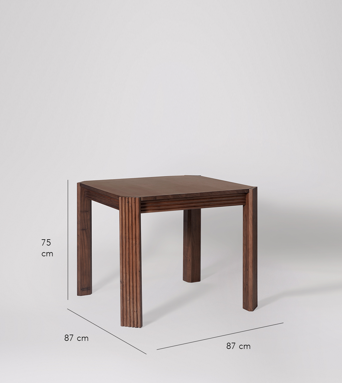 Cameron Scandi Four-seater Dining Table in Dark Brown Acacia | Swoon