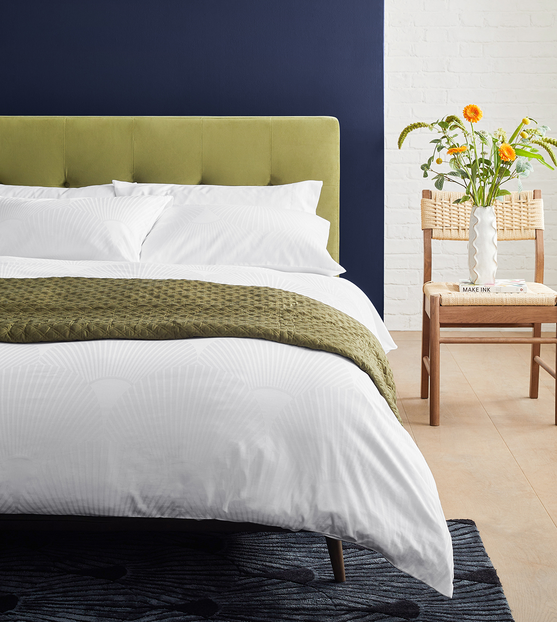 Charleston Minimalist Bedding in White | Swoon