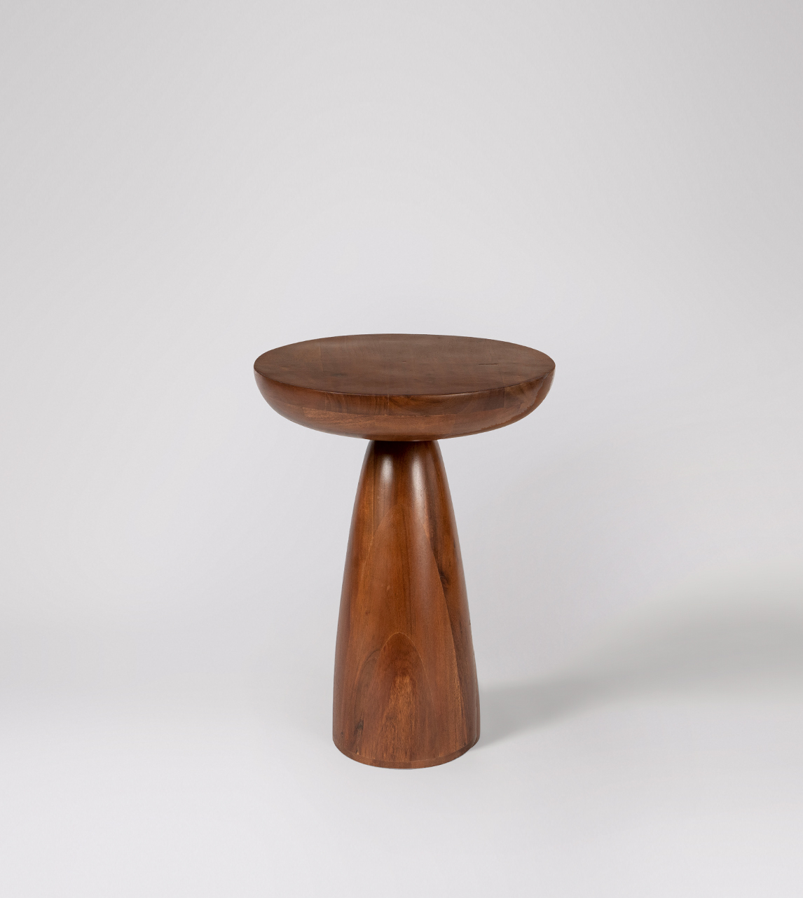 Cole Scandi Side Table in Dark Brown Acacia | Swoon