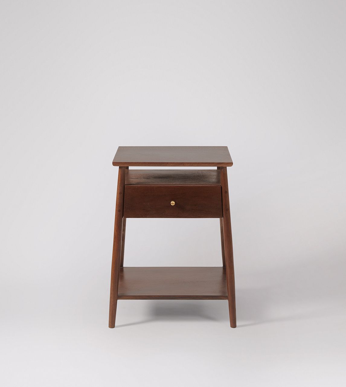 Auburn Modern Country Style Bedside Table in Light Brown Mango Wood | Swoon