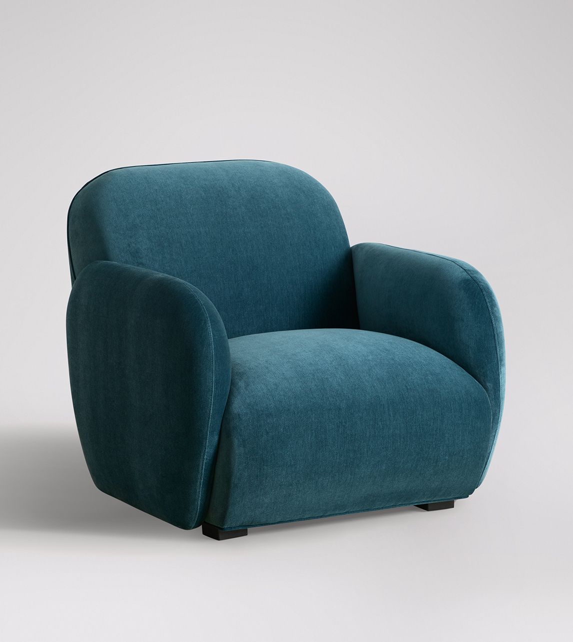Briar Contemporary Armchair in Turquoise Velvet | Swoon