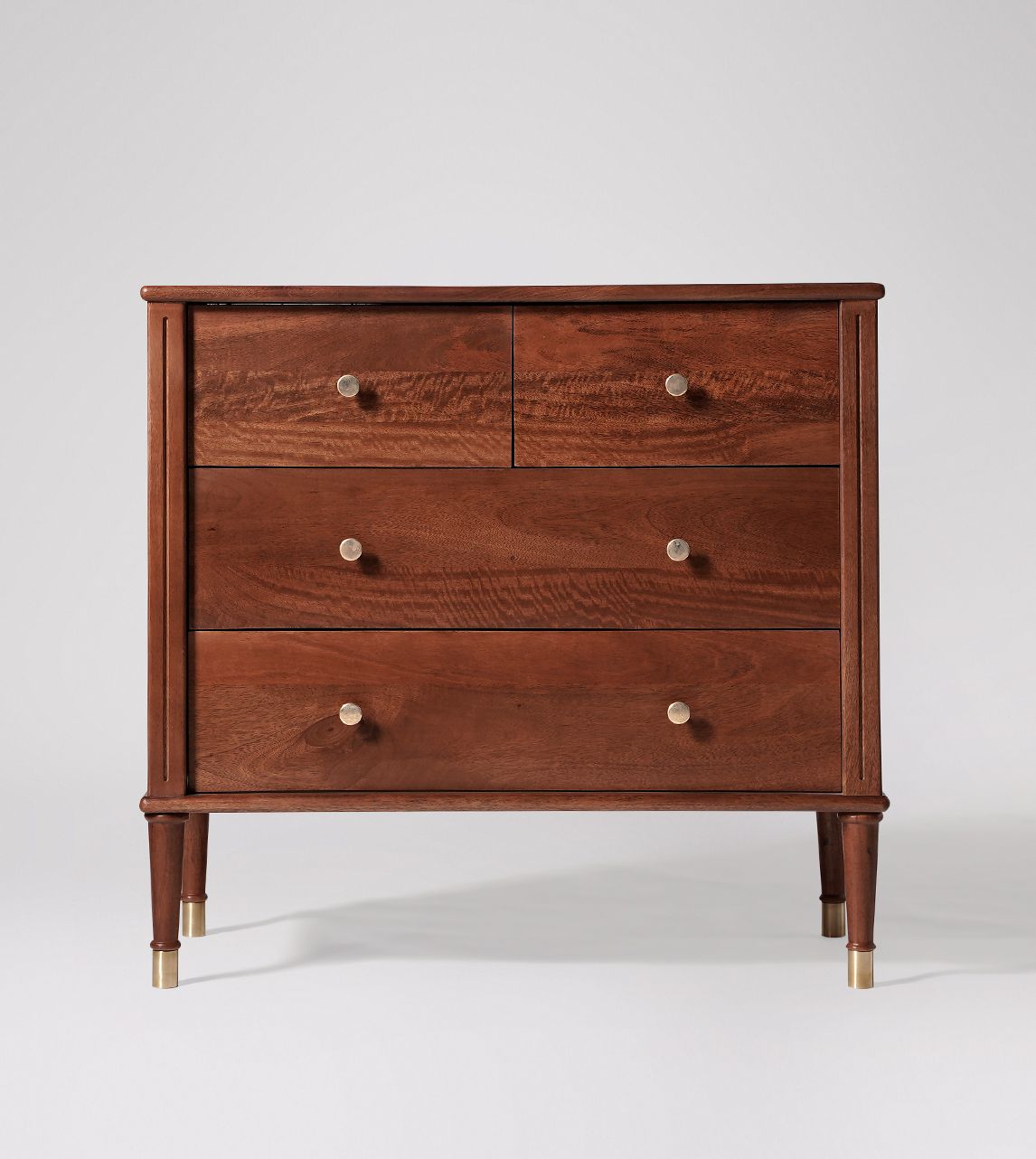 Dryden Traditional Four-drawer Chest of Drawers in Light Brown Mango ...