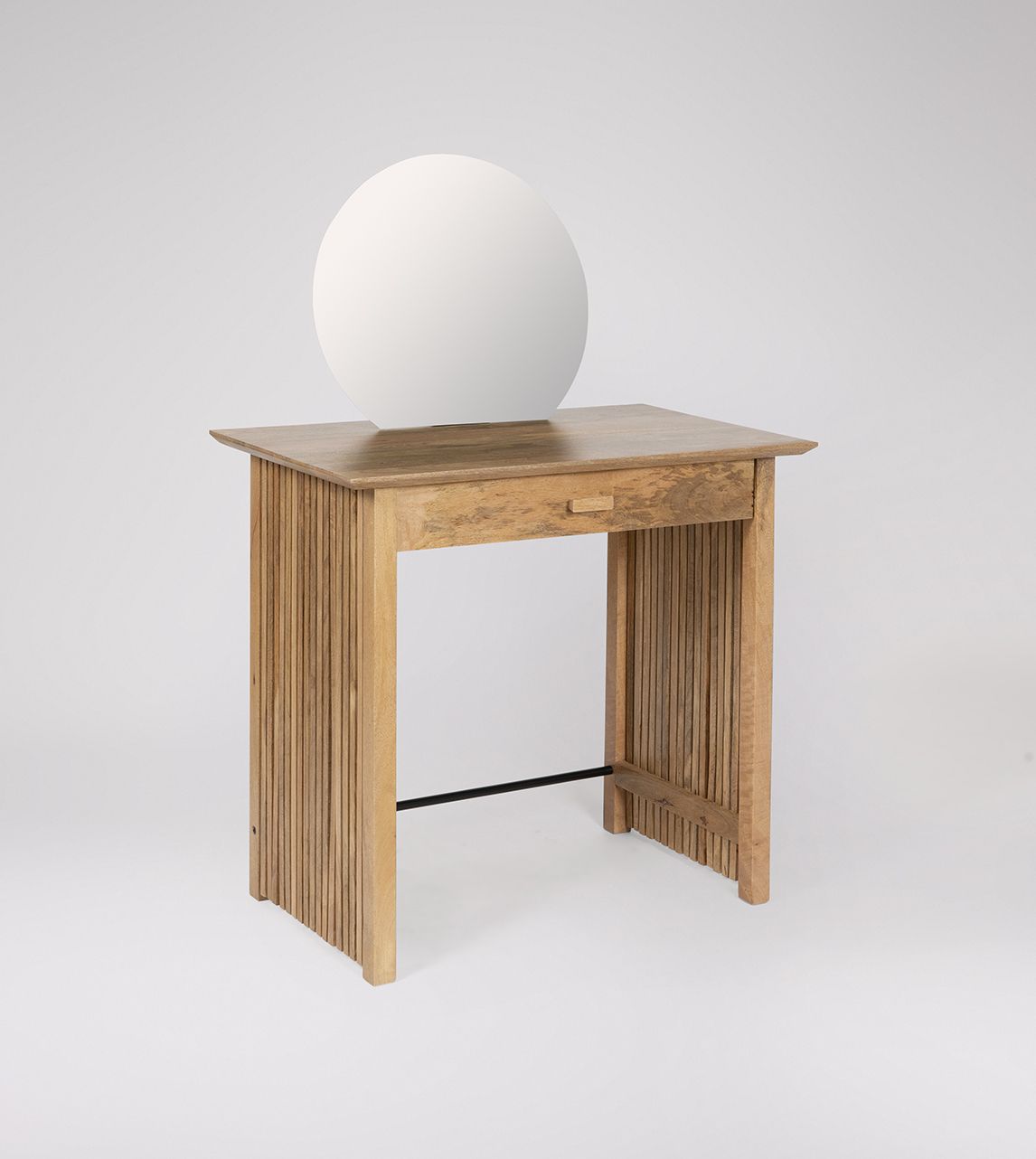 Emiko Scandi Dressing Table in Natural Oak-Stained Mango Wood | Swoon