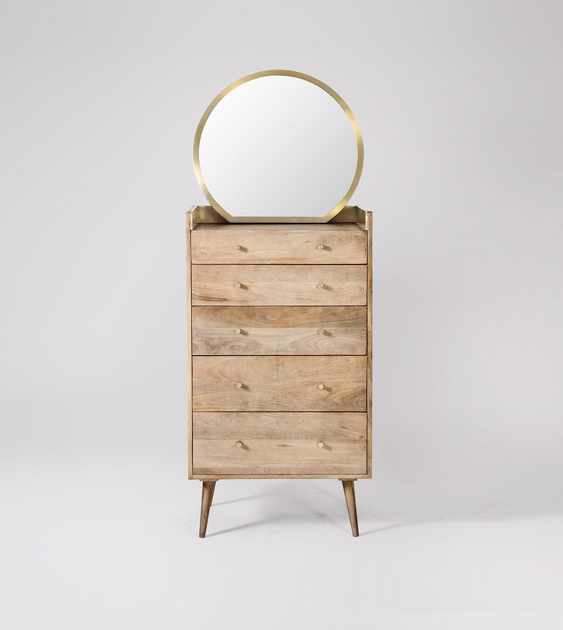 Fresco Five-drawer Tallboy Chest of Drawers, Mid-Century Style in ...