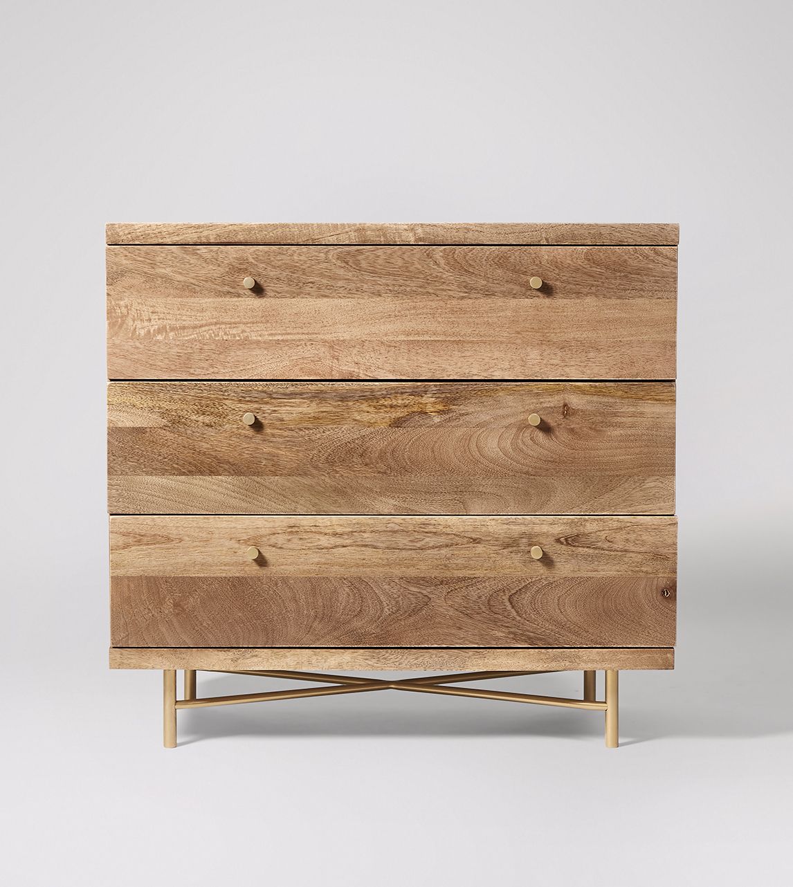Halle Mid-Century Modern Style, Three-Drawer Chest of Drawers in ...