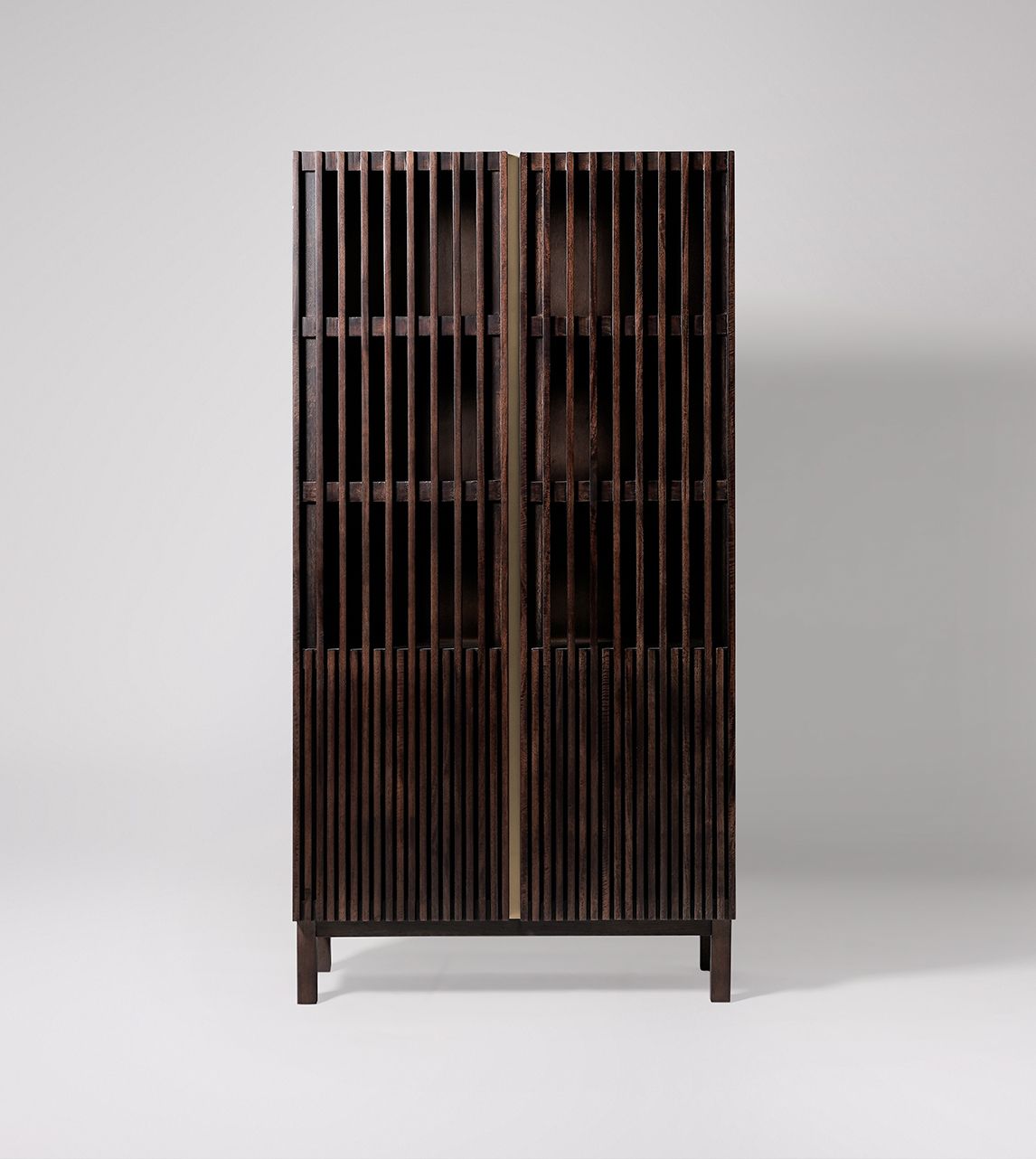 Klaus Mid Century Display Cabinet in Tobacco-stained Mango Wood | Swoon