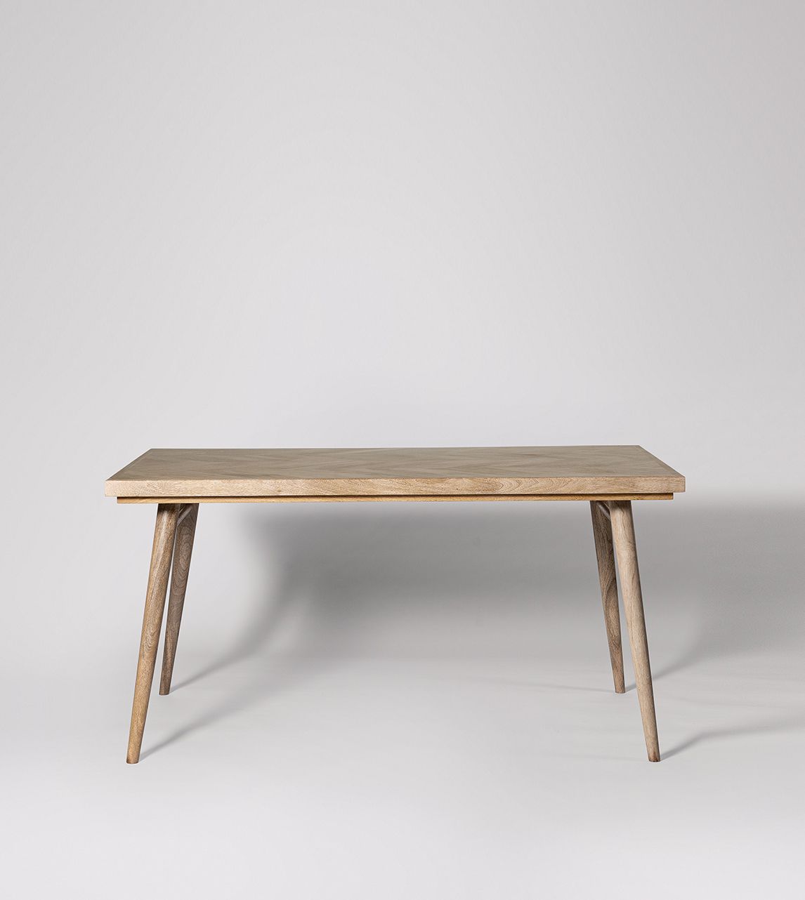 Metz Contemporary Six-seater Dining Table in Natural Mango Wood | Swoon