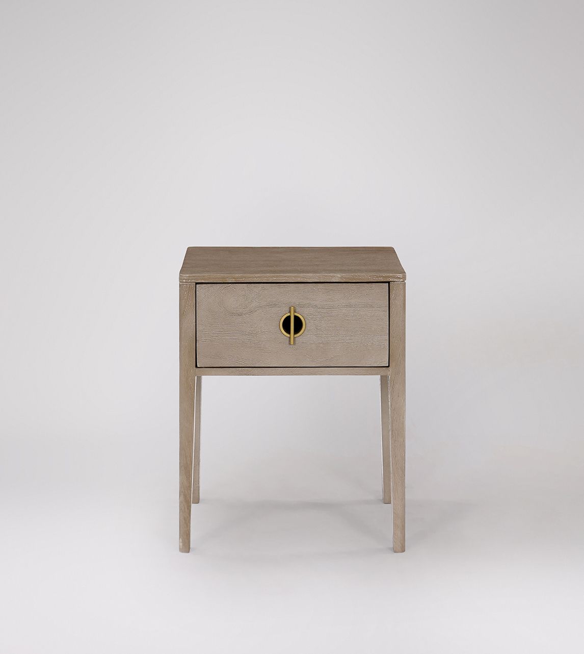 Morse Scandi One-drawer Bedside Table in Sandblasted Grey Mango Wood ...