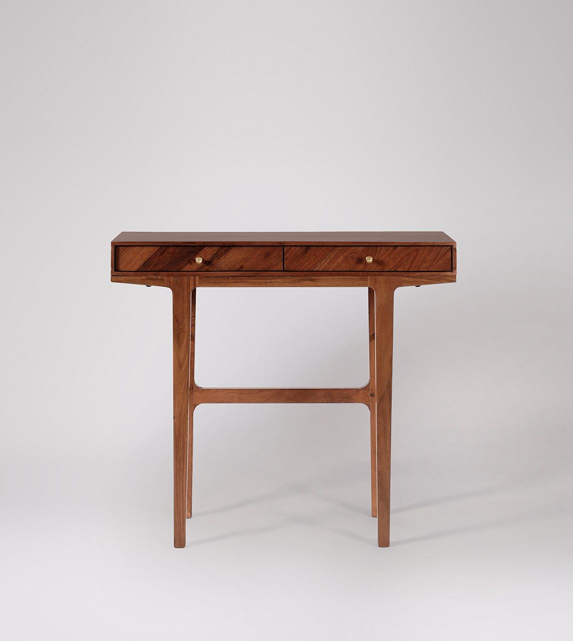 Noah Mid-Century Console Table in Dark Brown Acacia | Swoon