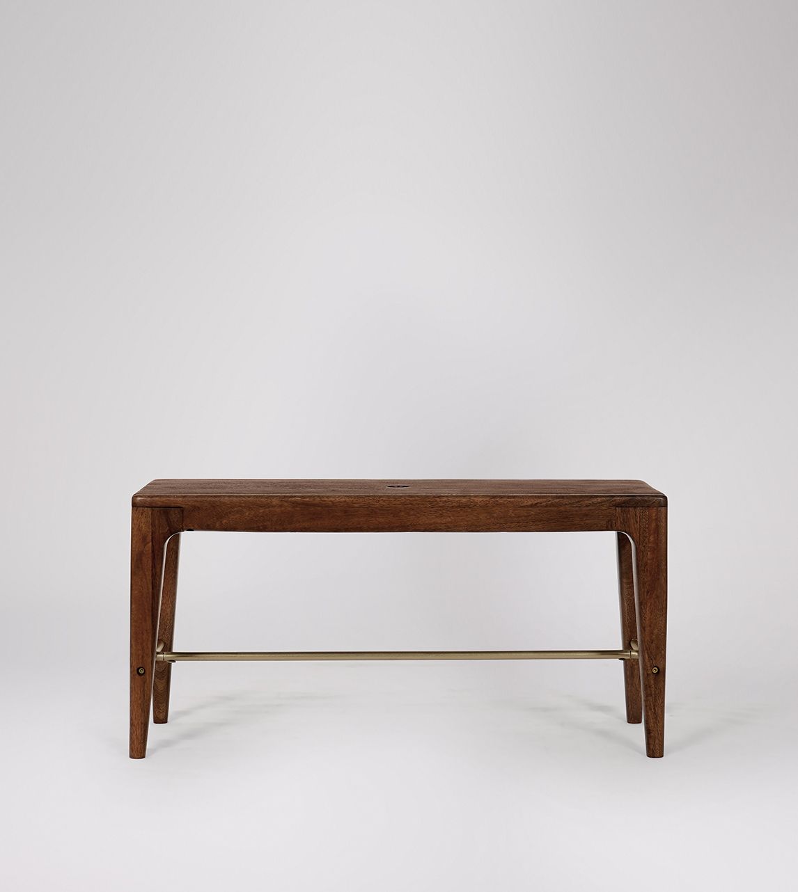 Nyhavn Mid Century Bench in Light Brown Mango Wood | Swoon