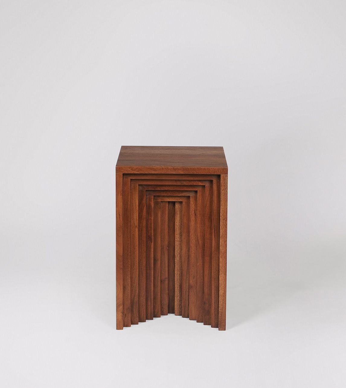 Seville Scandi Side Table in Dark Brown Acacia | Swoon