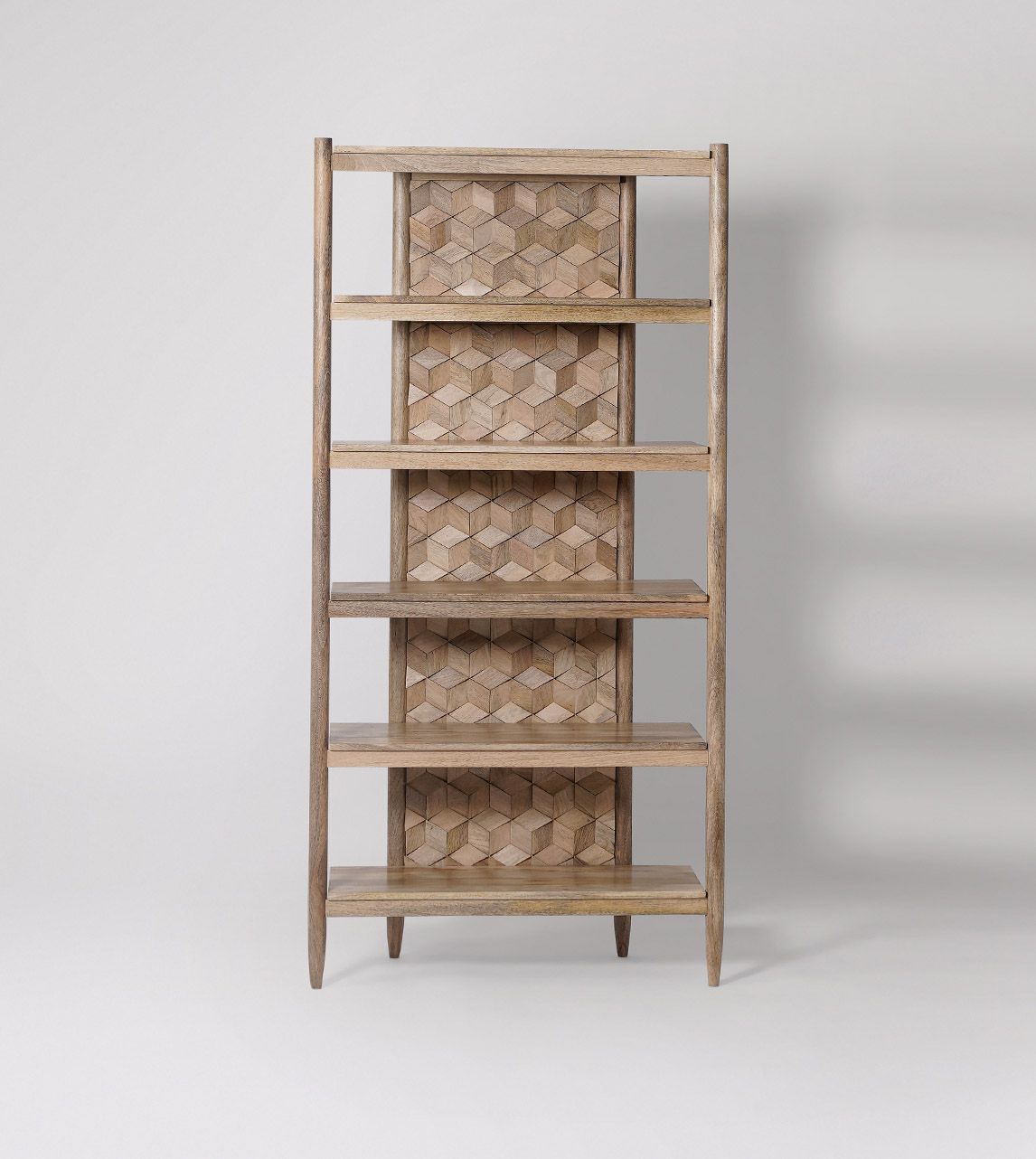 Terning Mid Century Shelving Unit in Natural Mango Wood | Swoon