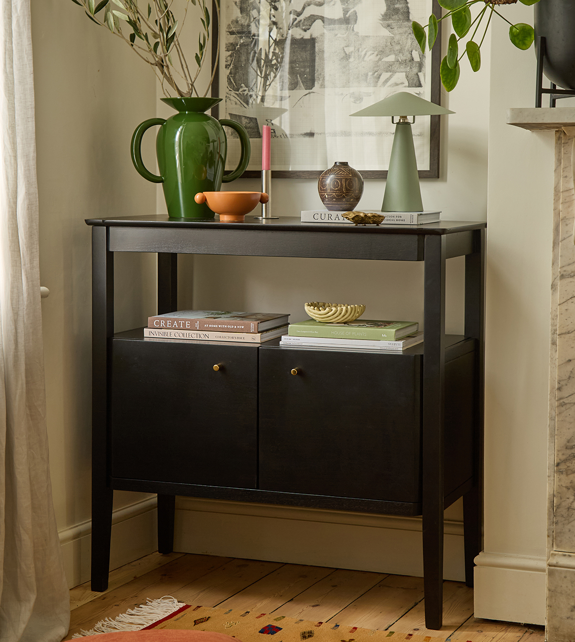 Duval Classic Cabinet in Black Mango Wood | Swoon