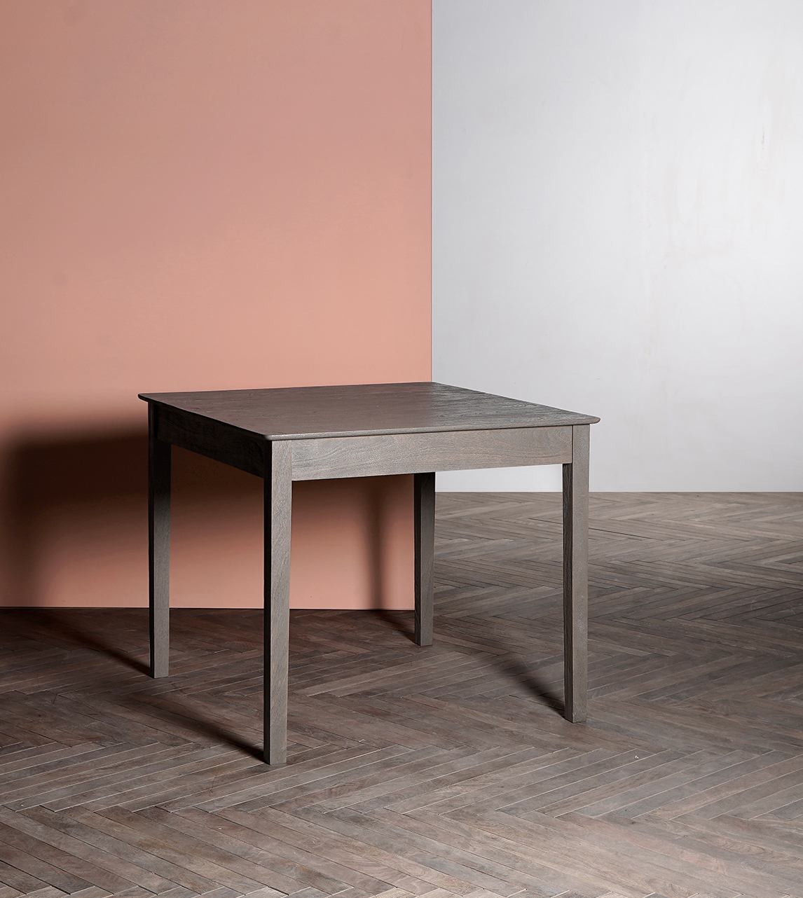 Duval Classic Four-seater Dining Table in Sandblasted Grey Mango Wood | Swoon